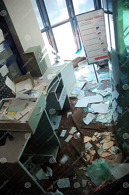 Leaved Destroyed Office Building Stock Image - Image of broken, disused ...