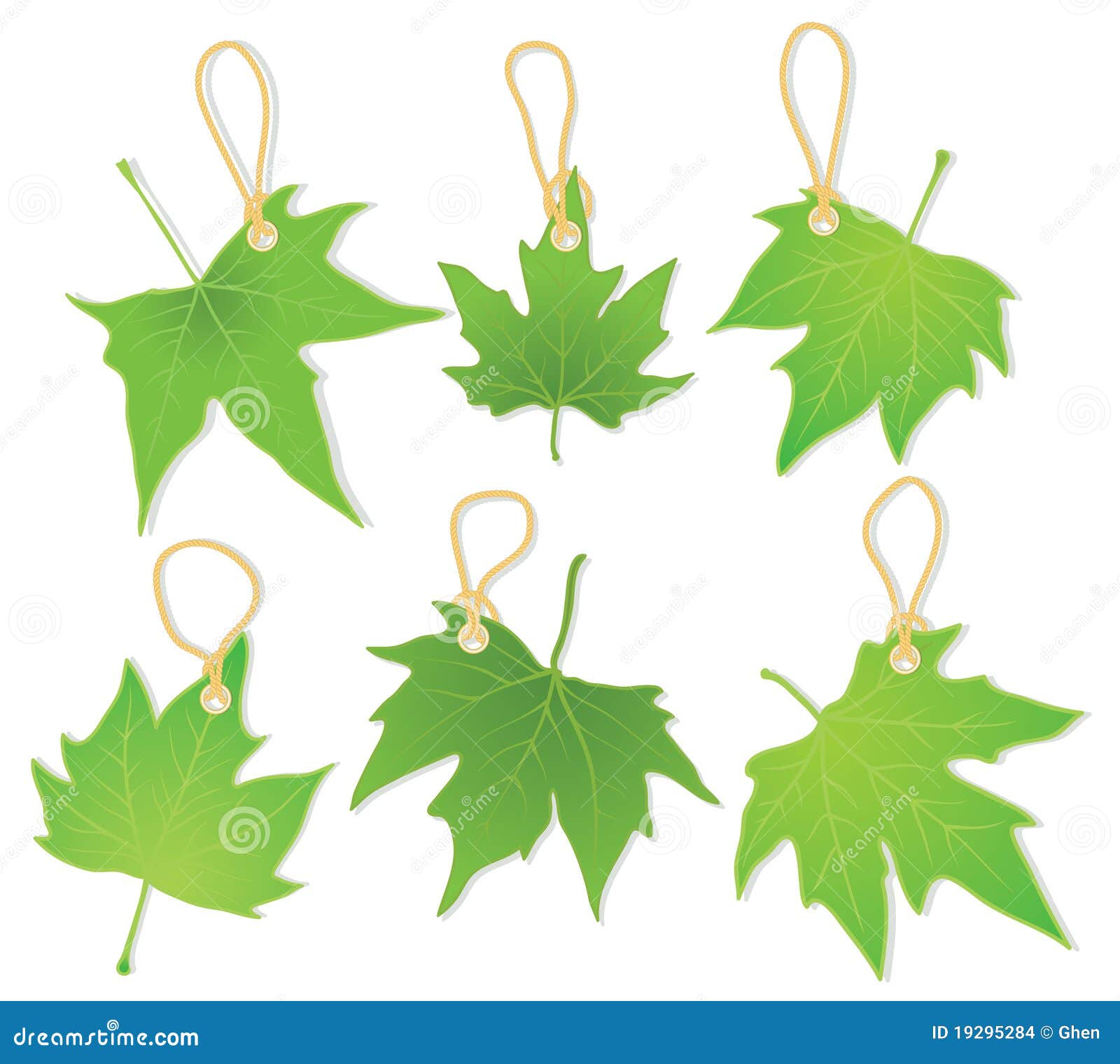 Leaves as labels stock vector. Illustration of birch - 19295284