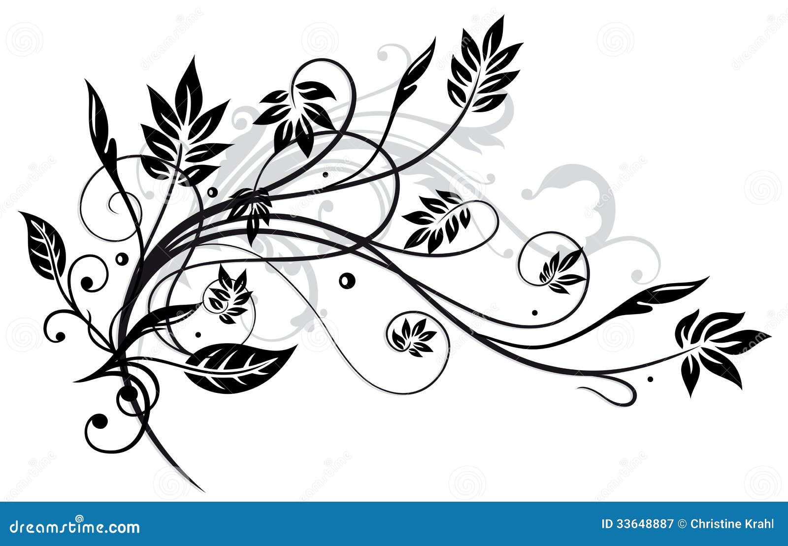Leaves, autumn, tendril stock vector. Illustration of drawing - 33648887
