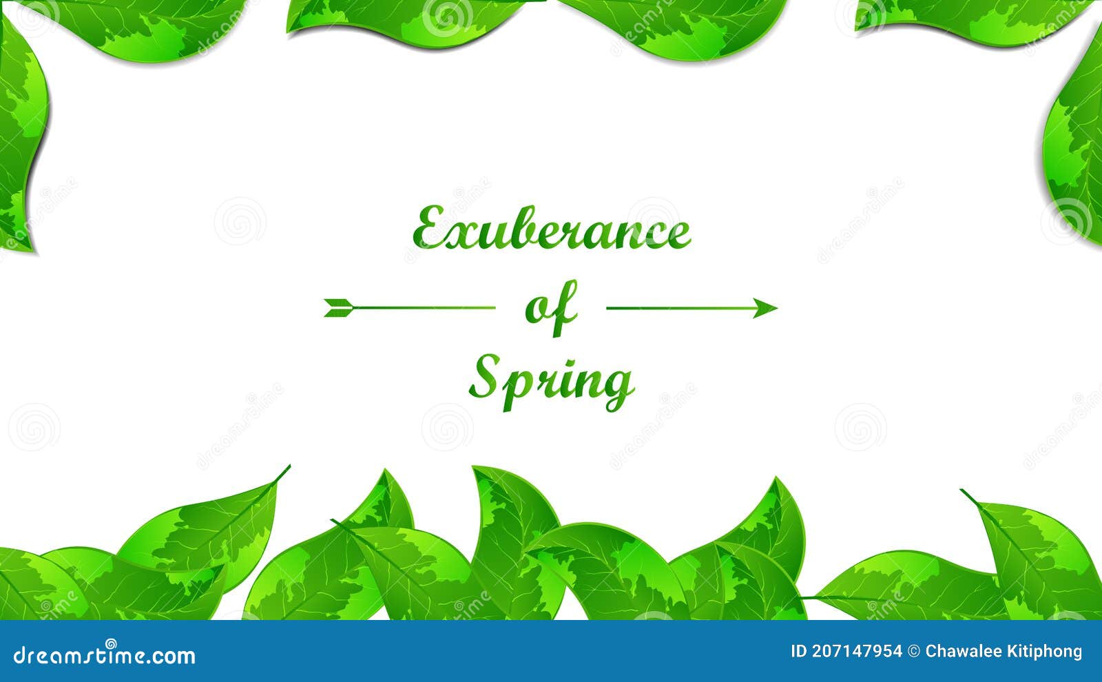 Leaves Background in Concept Exuberance of Spring Stock Vector ...