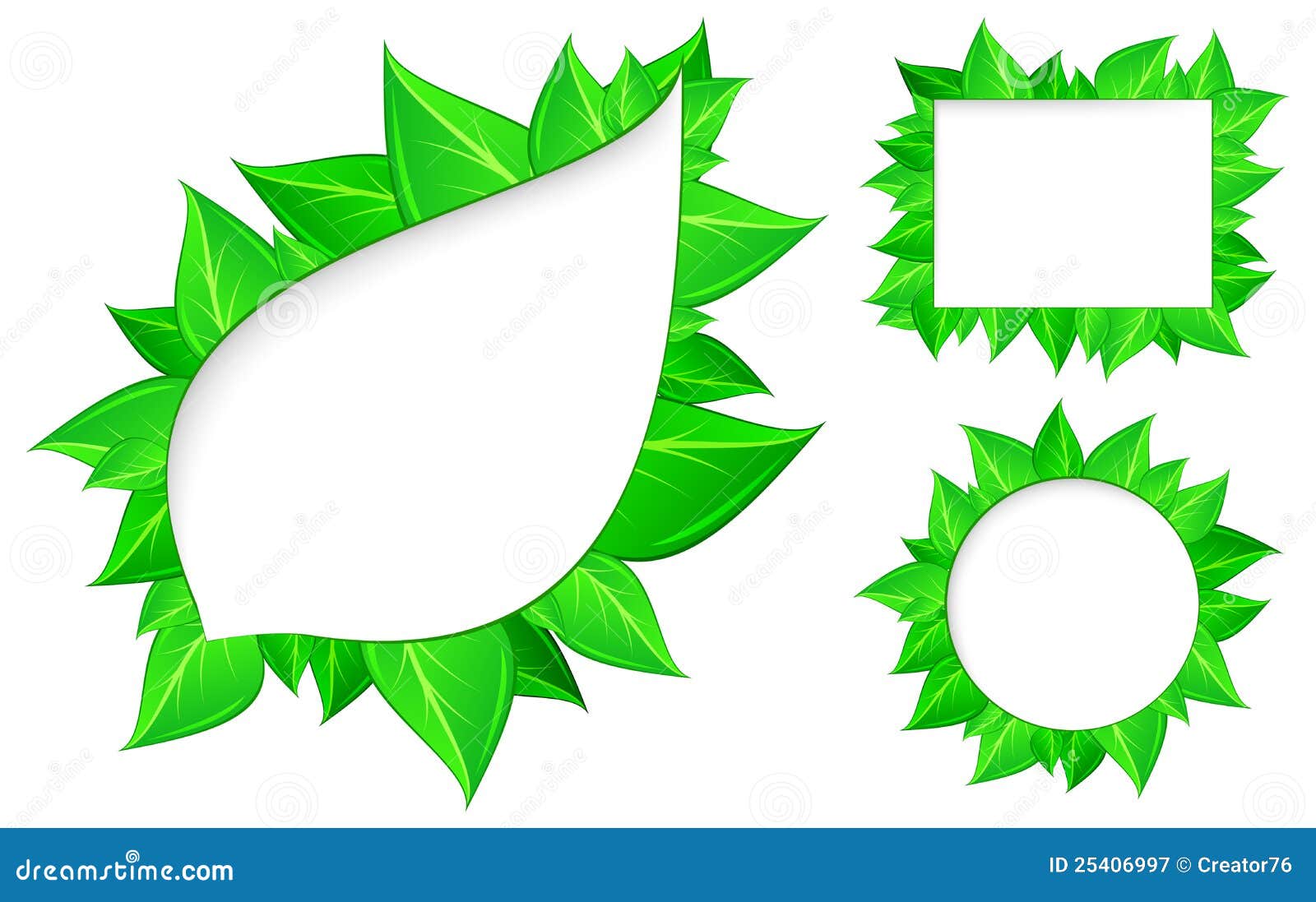 Leaves border stock vector. Illustration of shape, vector - 25406997