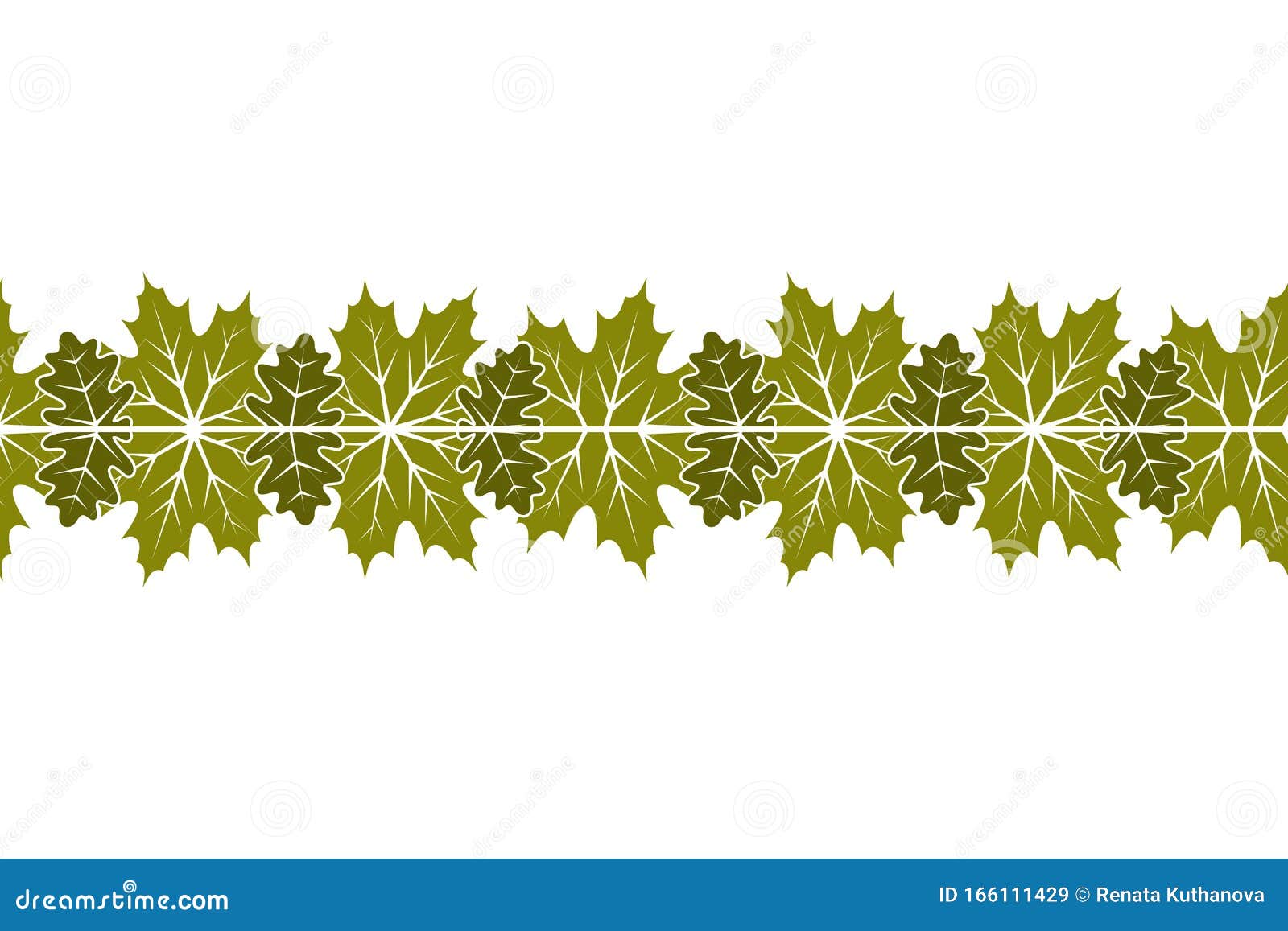 Leaves border stock vector. Illustration of pattern - 166111429