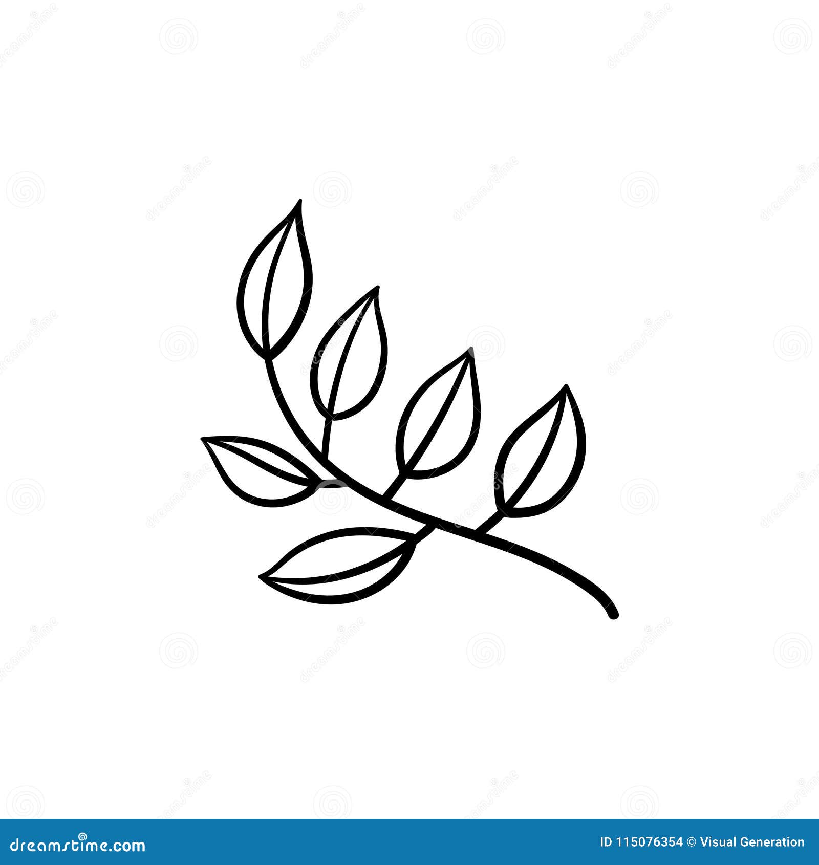 Leaves on Branch Hand Drawn Sketch Icon. Stock Vector - Illustration of ... Leaves on Branch Hand Drawn Sketch Icon. Stock Vector - Illustration of ...