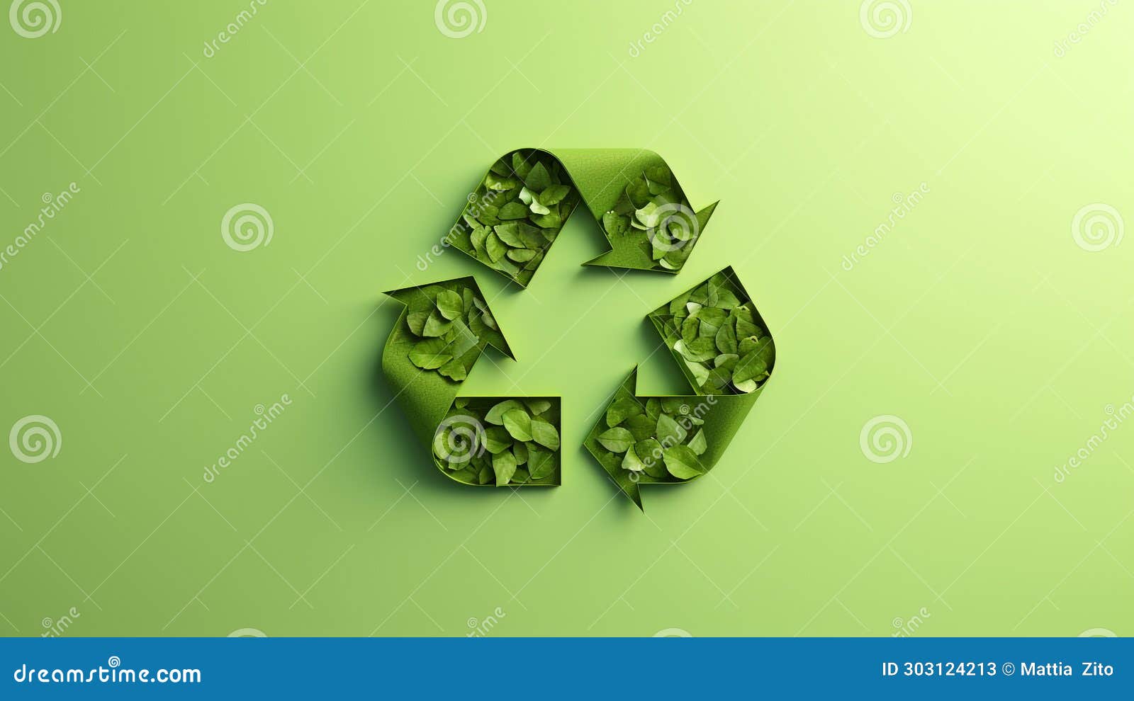 Leaves Creating the Shape of a Recycle Symbol Stock Image - Image of ...