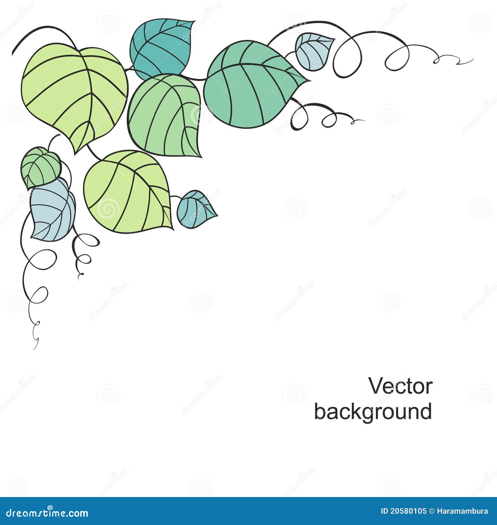 Leaves and curls stock vector. Illustration of tree, wallpaper - 20580105