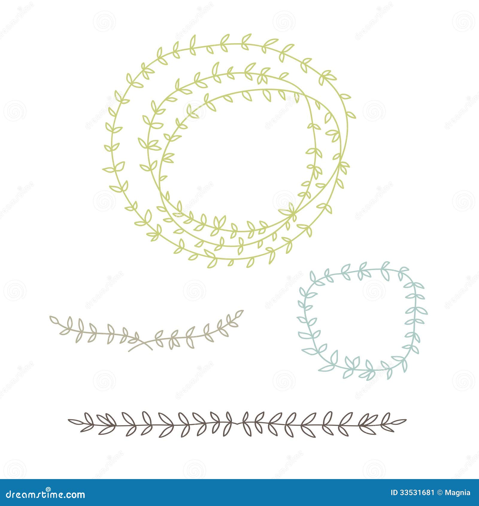 Leaves elements stock vector. Illustration of abstract - 33531681
