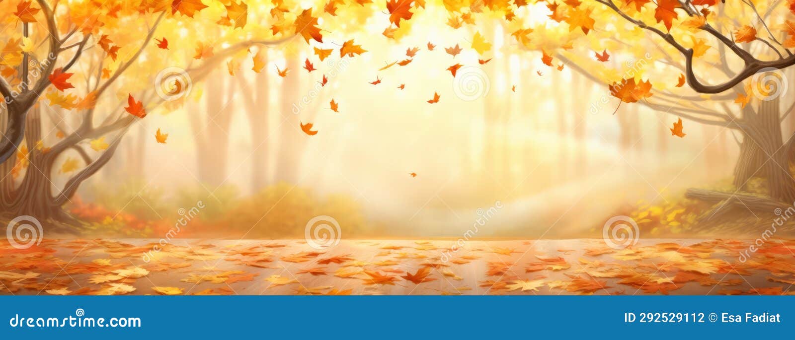 Leaves Fall on the Ground with Sunlight Shining through, Whimsical ...