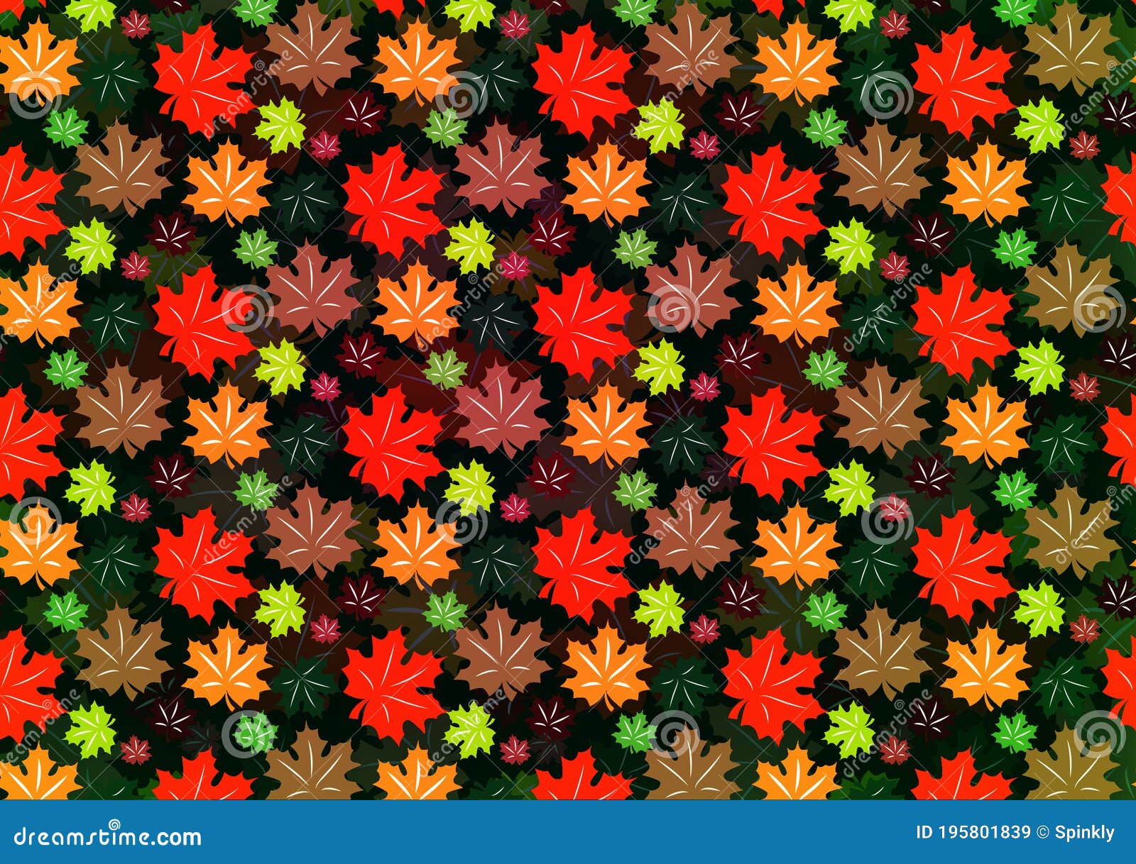Leaves Fall Pattern Design for Wallpaper Stock Illustration ...