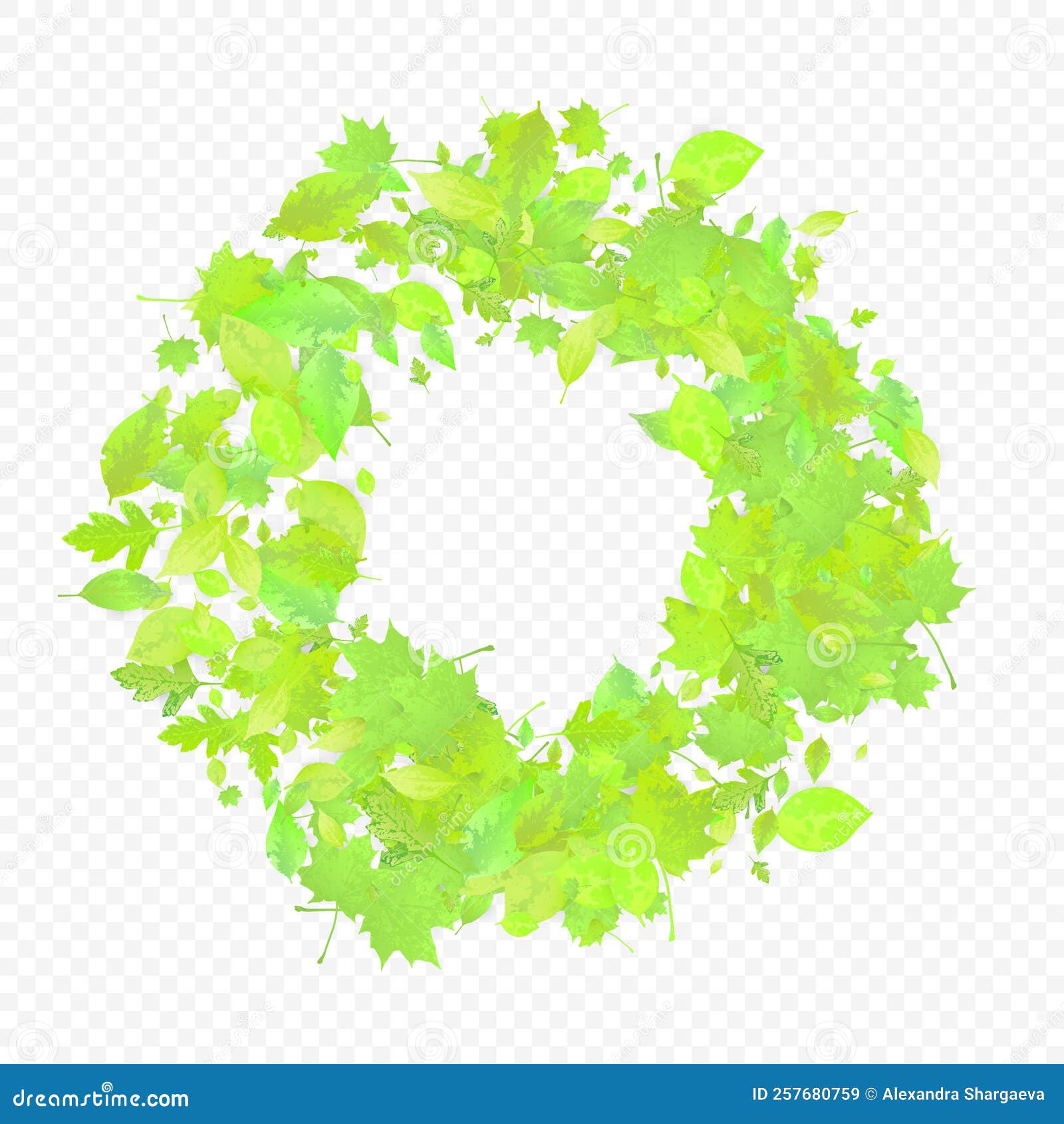 Leaves Falling Spring Flying Foliage Green Leaf Stock Vector ...