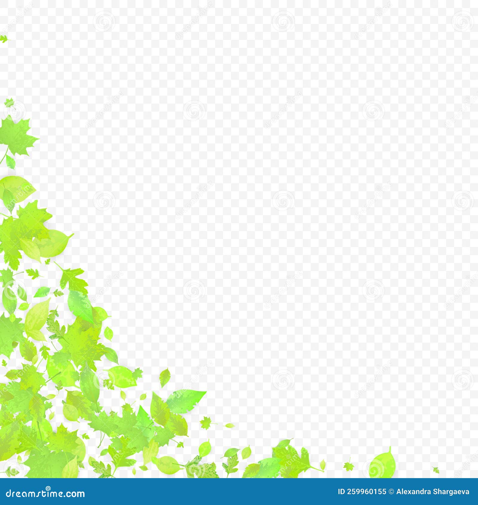 Leaves Falling Spring Flying Foliage Green Leaf Stock Vector ...