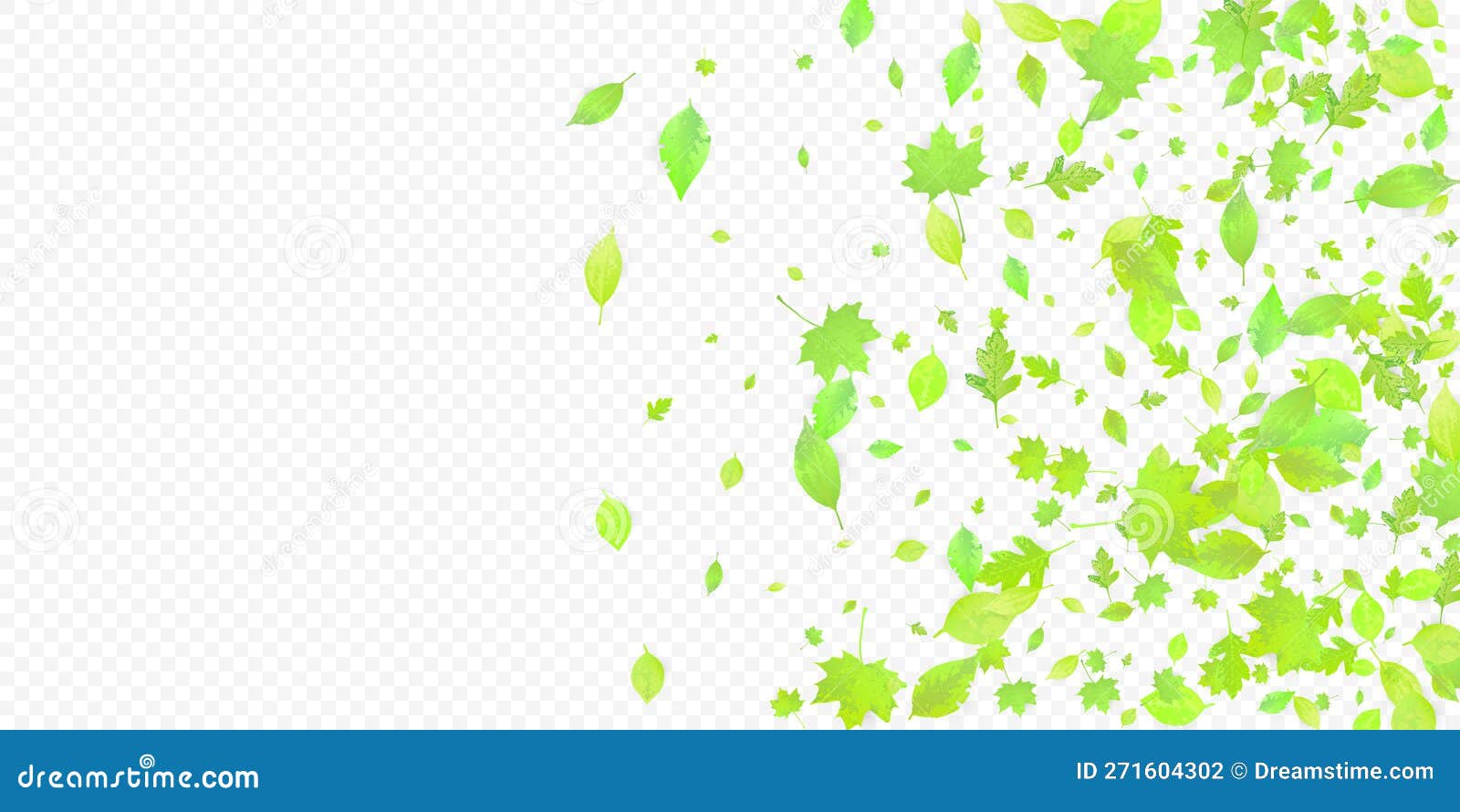 Leaves Falling Spring Flying Foliage Green Leaf Stock Vector ...