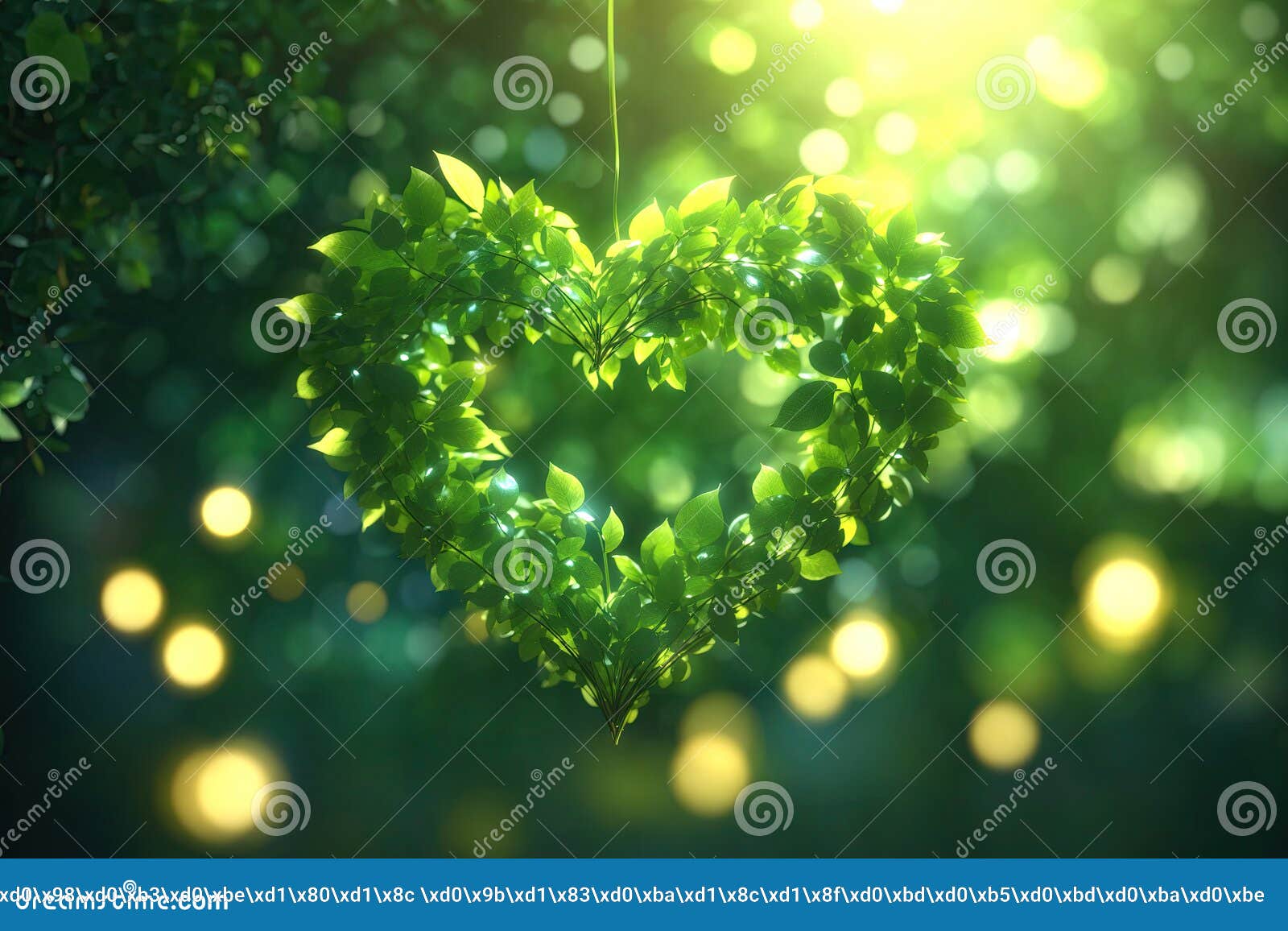 Leaves in Forming a Heart Shape World Environment. Ai Generative Stock ...