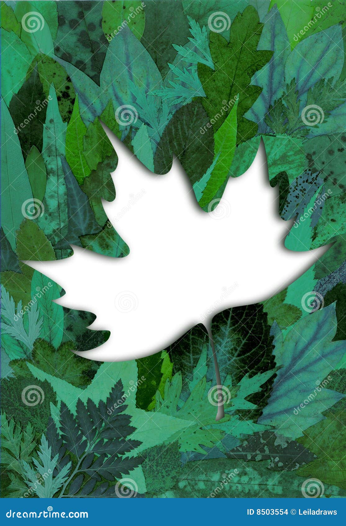 Leaves frame stock illustration. Illustration of tree - 8503554