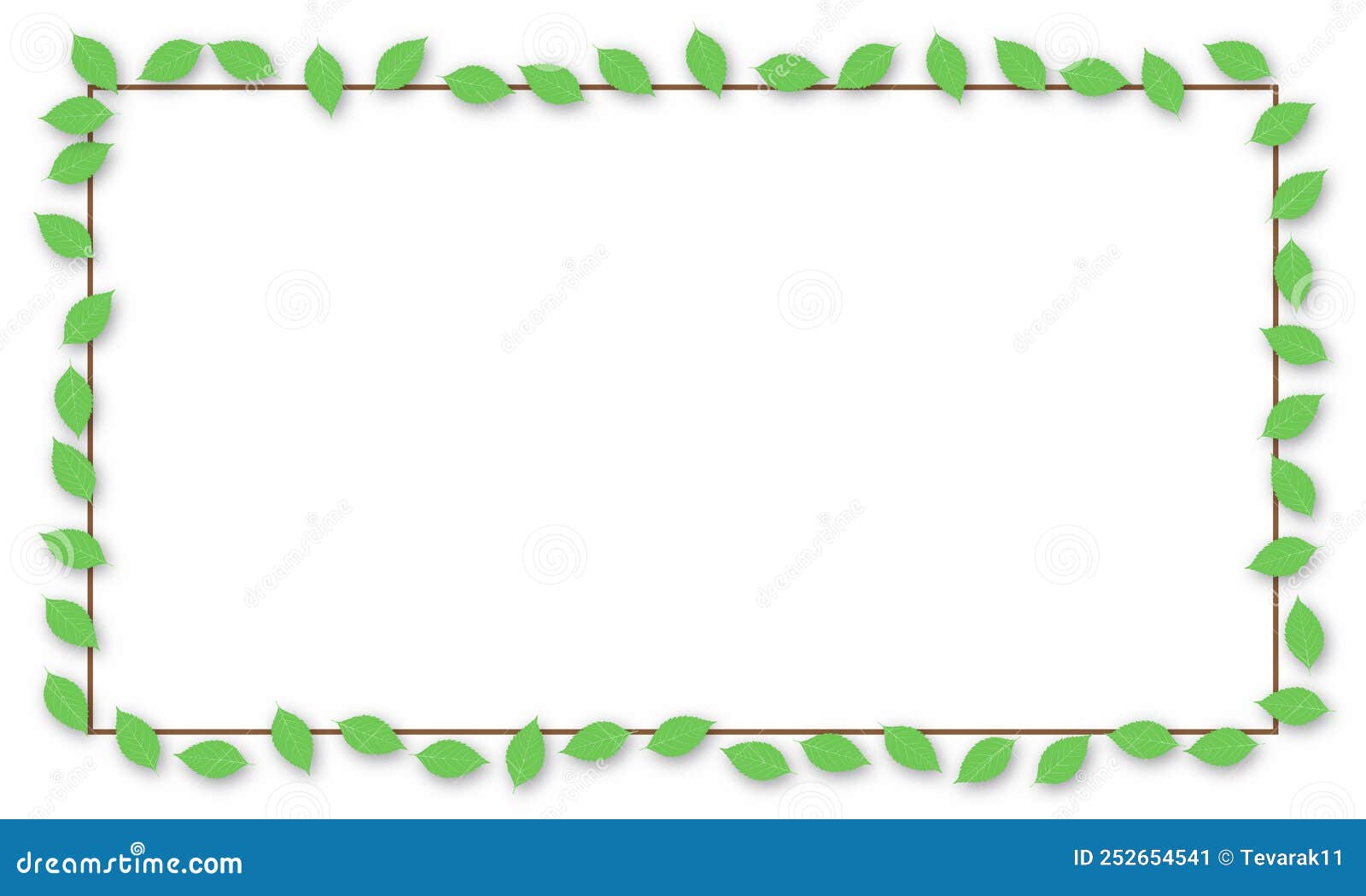 Leaves frame on background stock vector. Illustration of design - 252654541