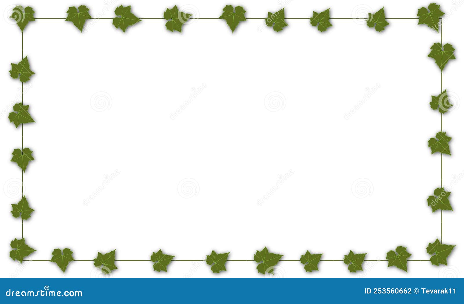 Leaves Frame on Background Vector Stock Vector - Illustration of frame ...
