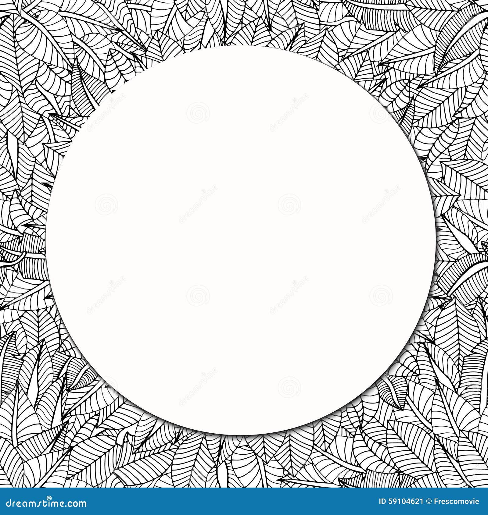 Leaves frame stock vector. Illustration of banner, garden - 59104621