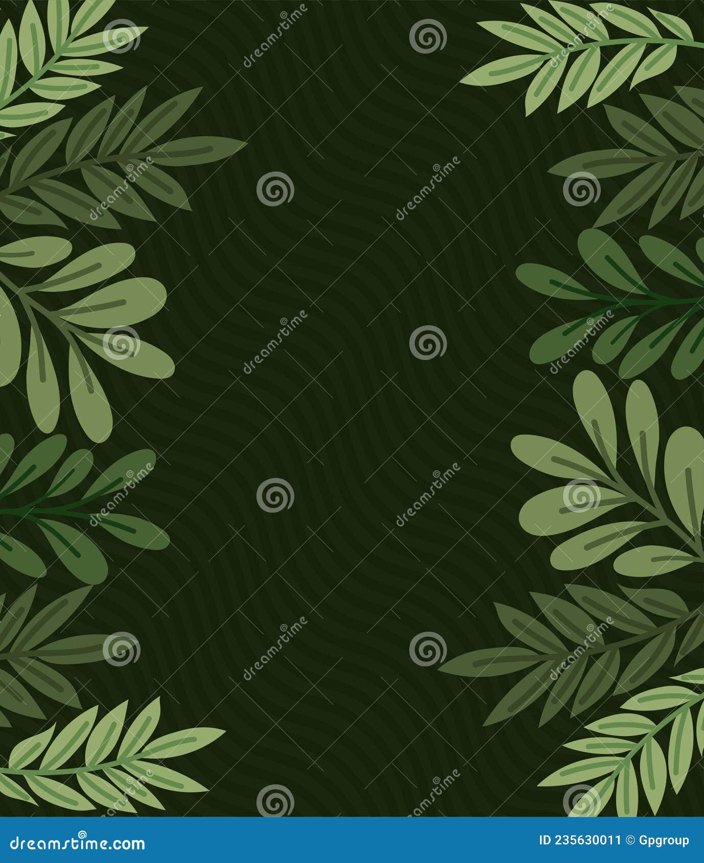 Leaves frame design stock vector. Illustration of plant - 235630011