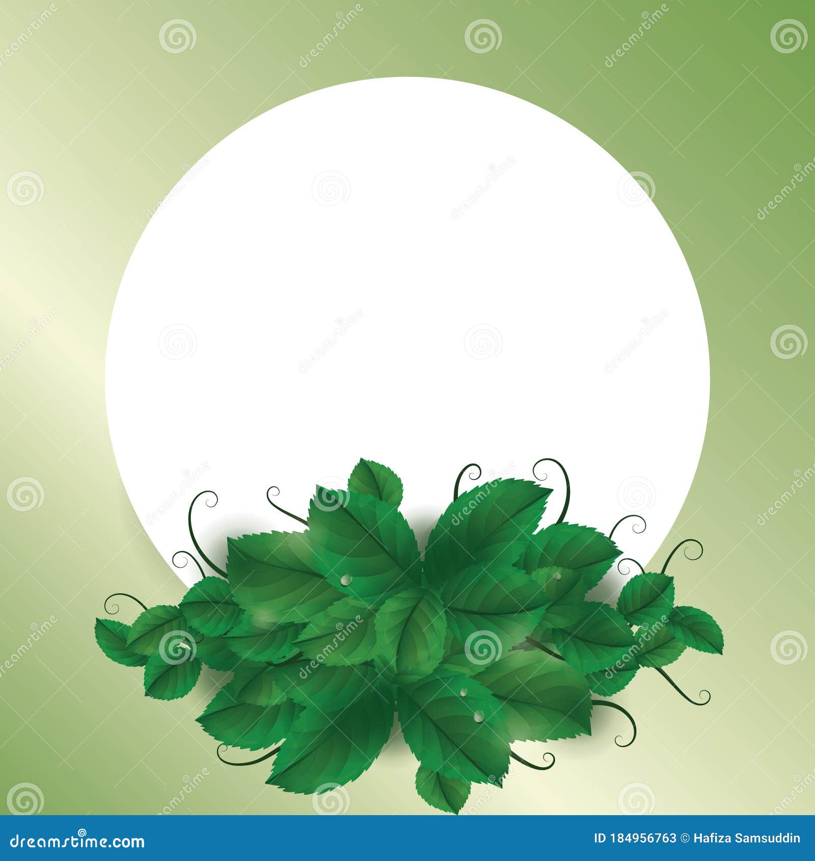 Leaves Frame. Vector Illustration Decorative Background Design Stock ...