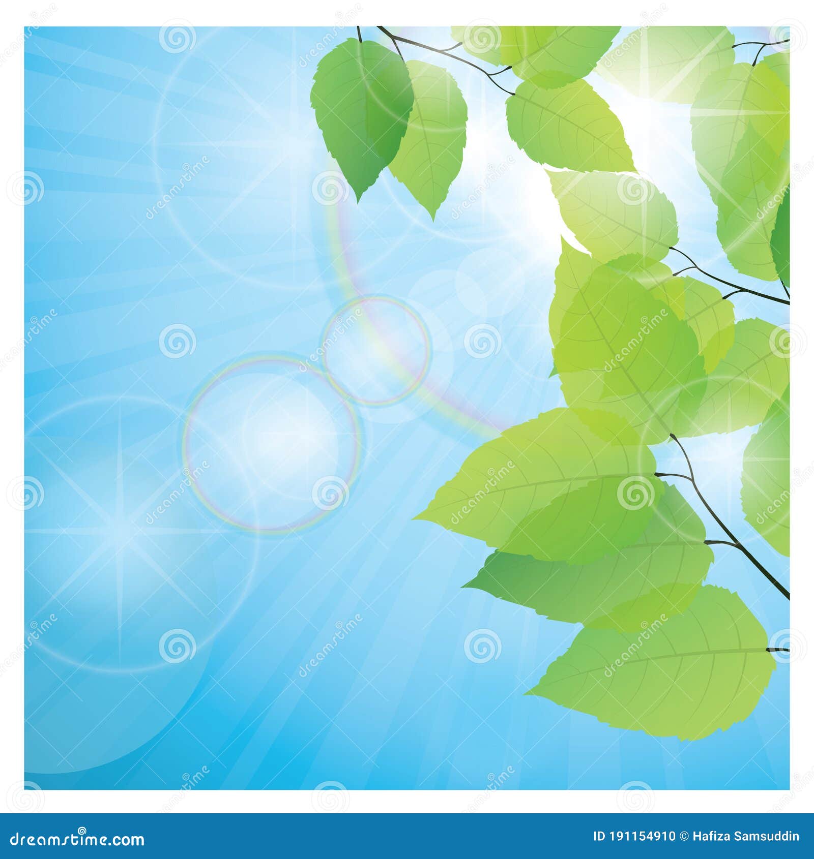 Leaves Hanging from Tree. Vector Illustration Decorative Design Stock ...