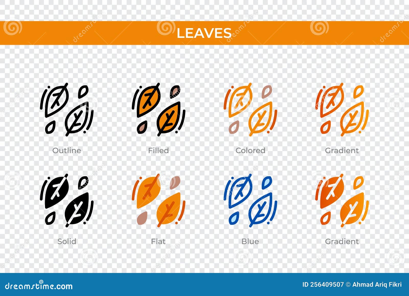 Leaves Icon in Different Style. Leaves Vector Icons Designed in Outline ...