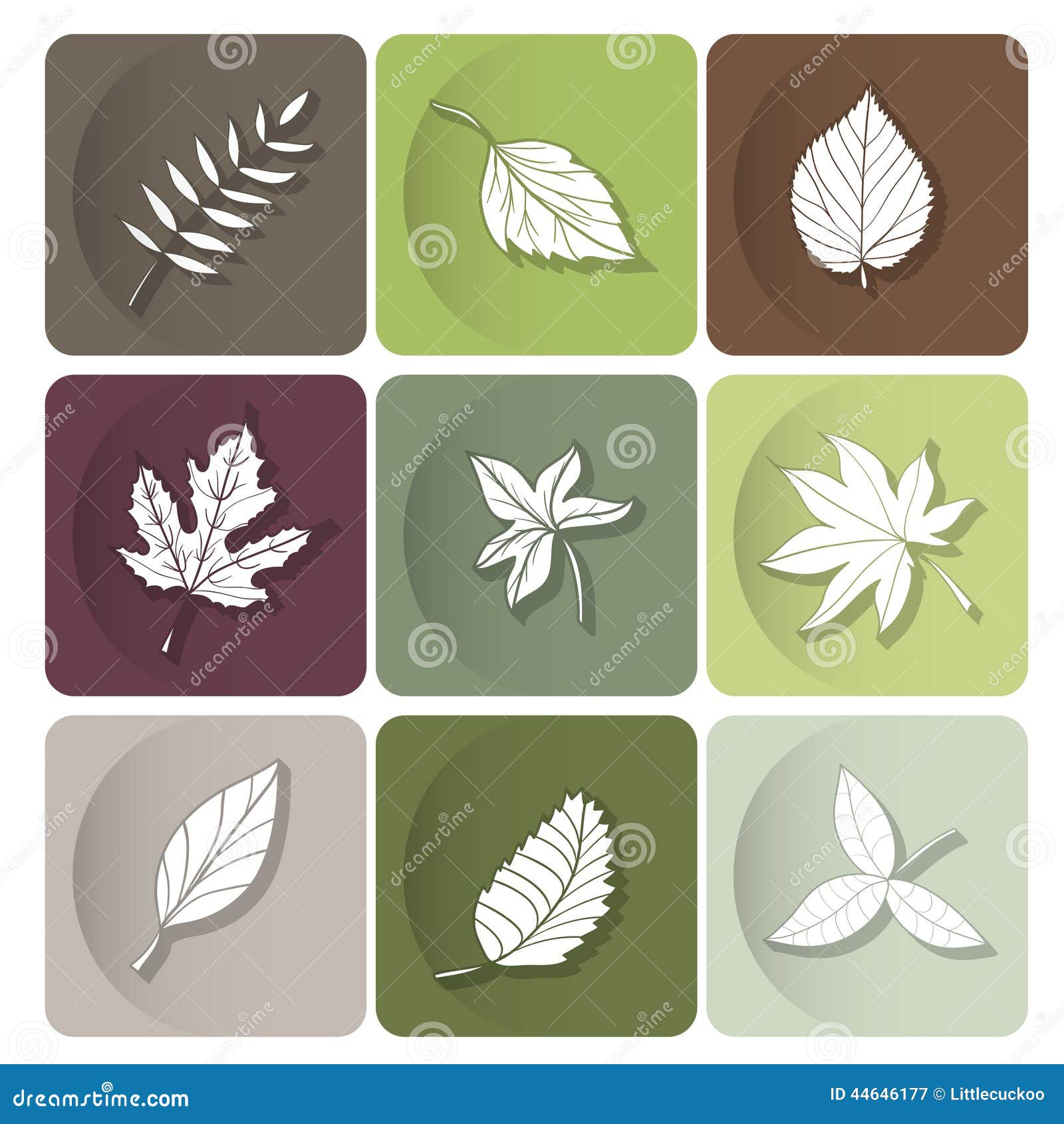 Leaves Icon. are Used As Buttons for Web Design Stock Vector ...