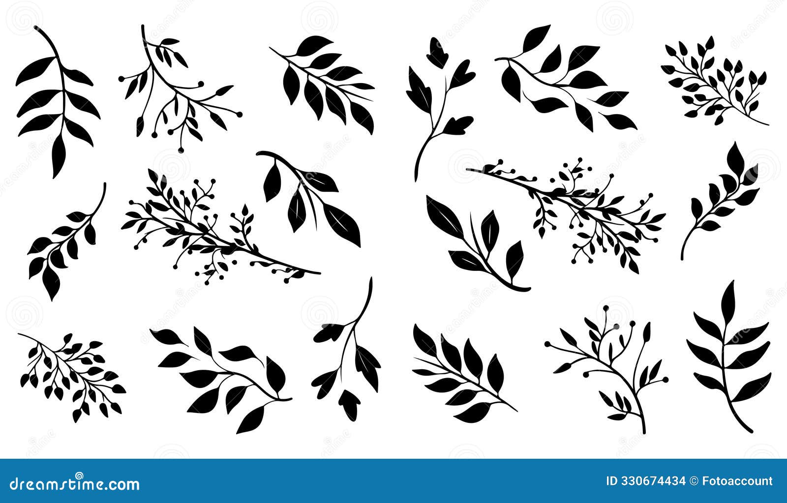 Leaves Icons Isolated Vector Set. Green Tree Leaf, Eco And Organic Bio ...