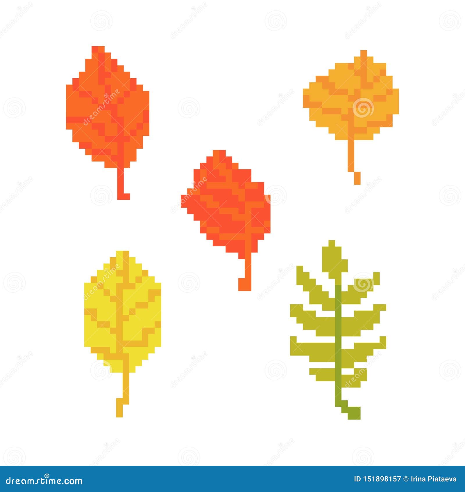 Leaves Isolated on White Background. Graphics for Games Stock ...