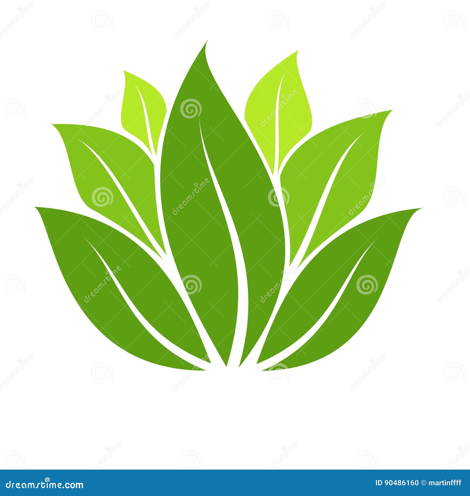 Leaves logo in green color stock vector. Illustration of life - 90486160