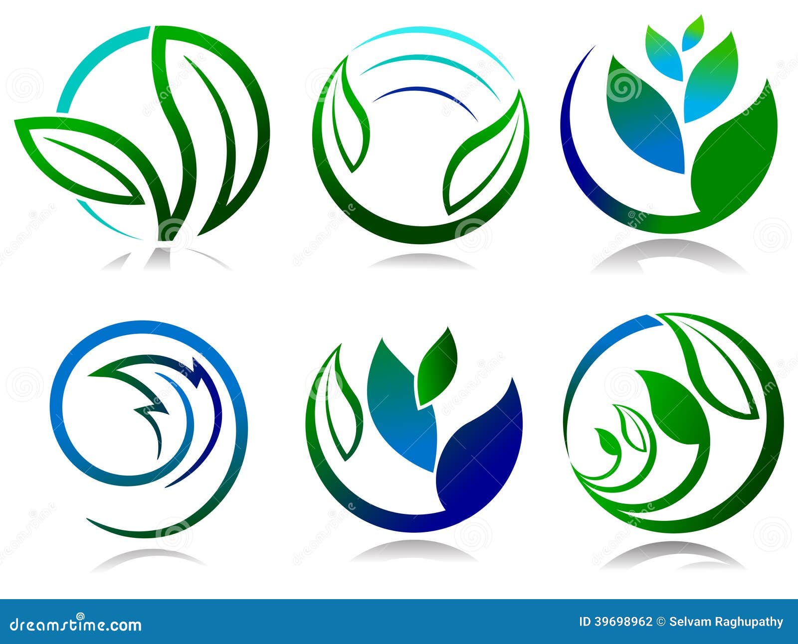 Leaves logo set stock vector. Illustration of nature - 39698962