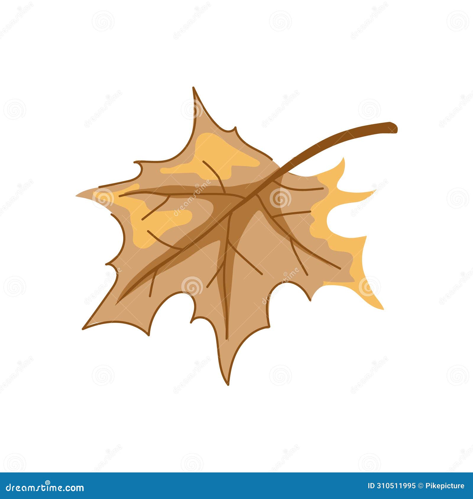 Leaves Maple Leaf Cartoon Vector Illustration Stock Vector