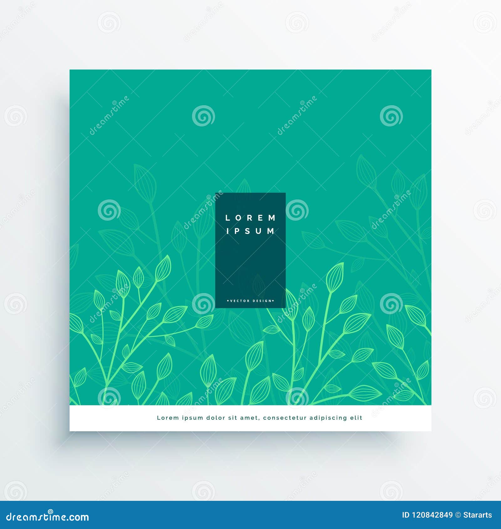 Leaves Nature Card Design Background Stock Vector - Illustration of ...