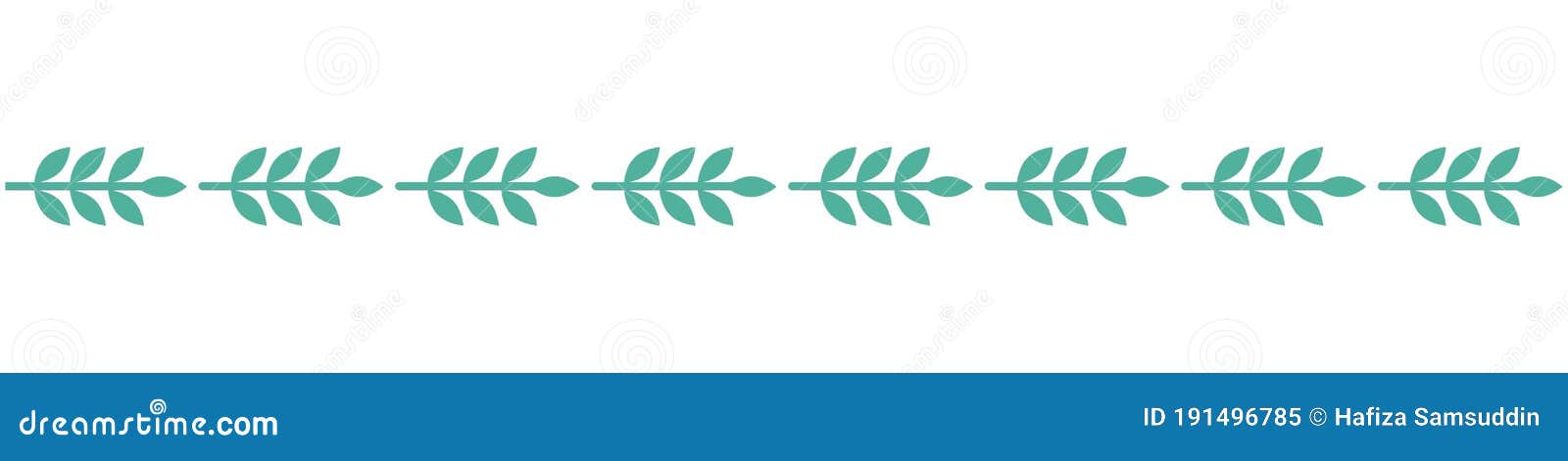 Leaves Pattern Border Design. Vector Illustration Decorative Design ...