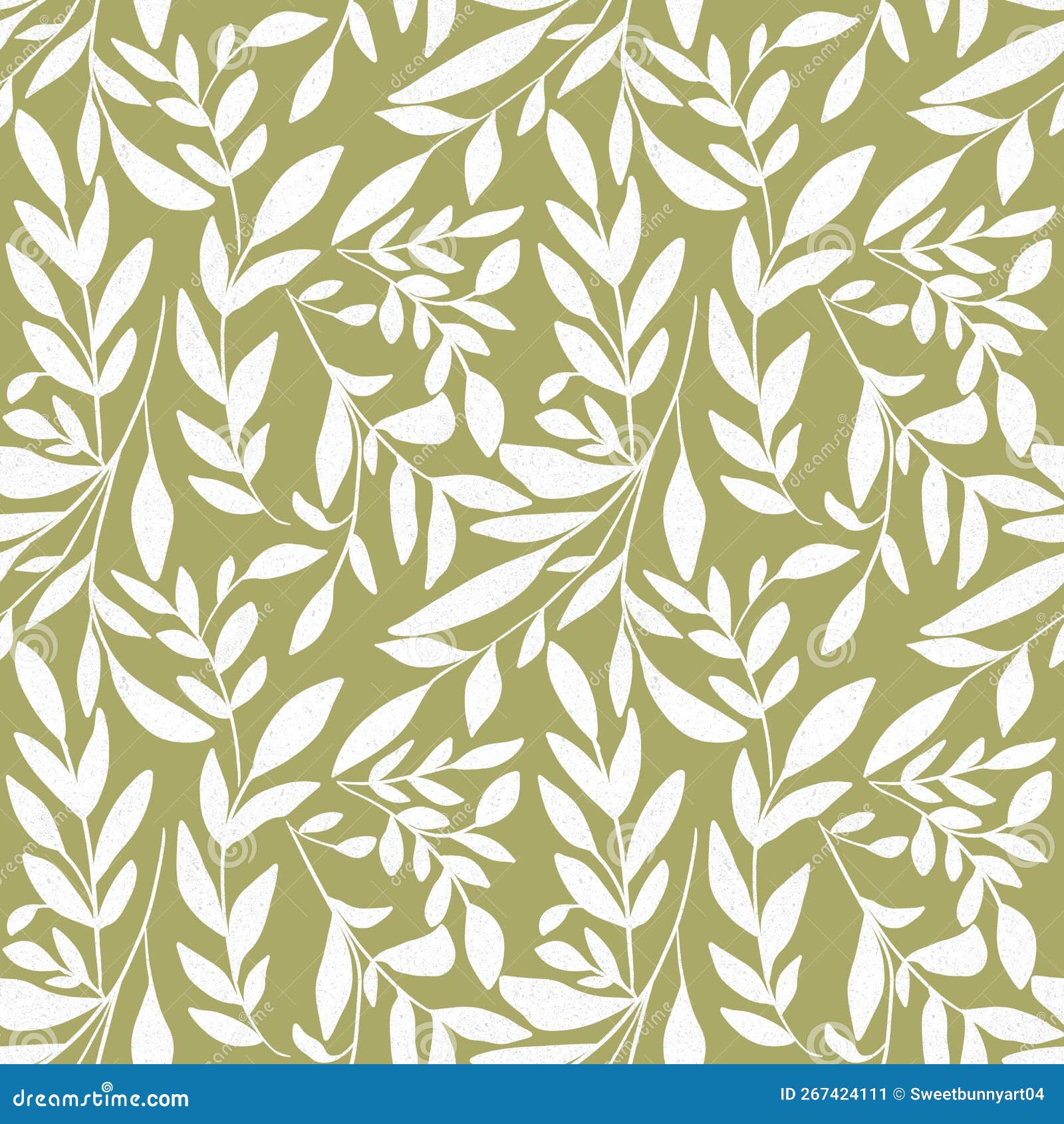 Leaves Pattern Green White Leaves with Minimalist Subtle Texture Stock ...