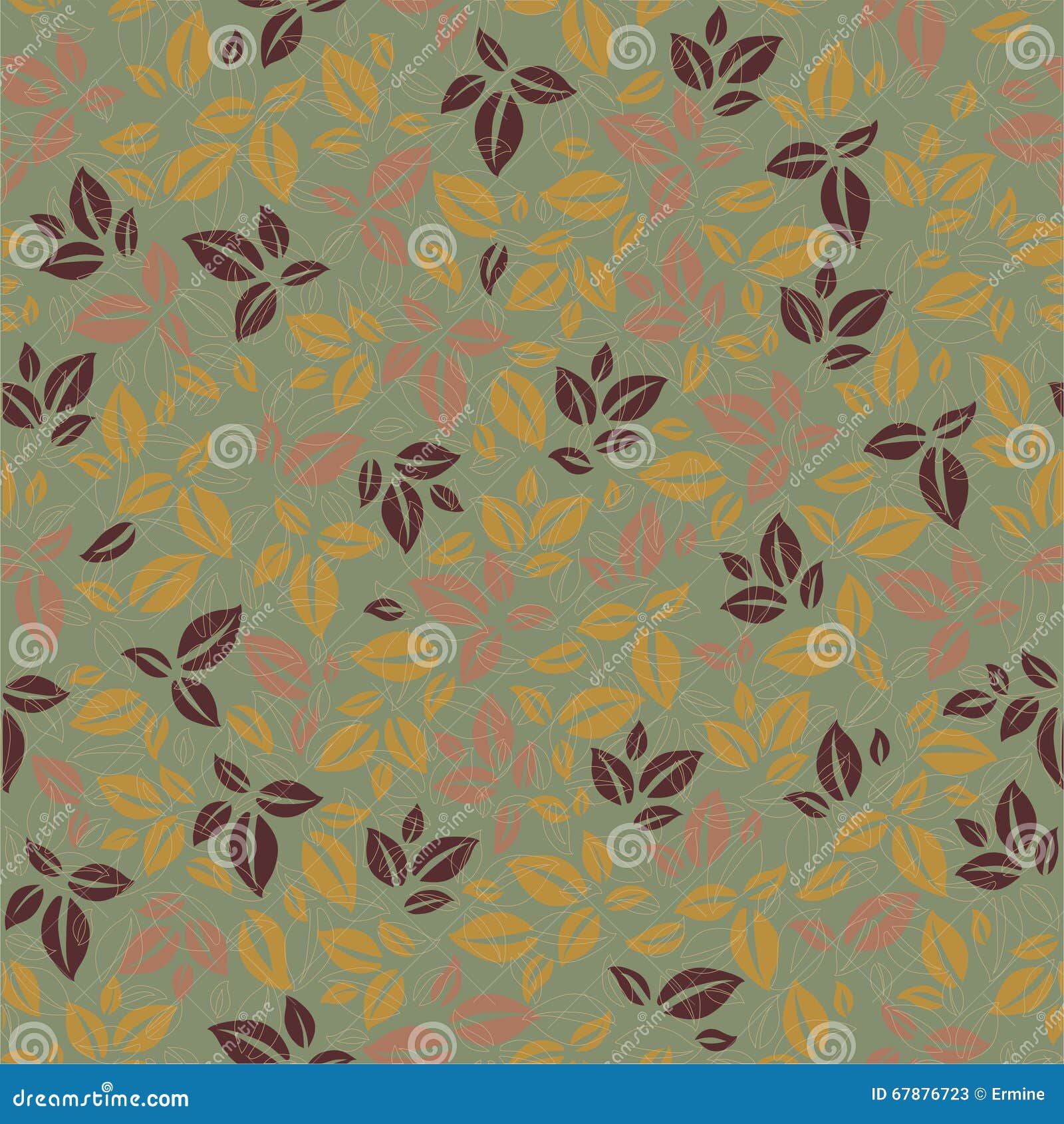 Leaves Pattern. Simple Leaves Pattern Stock Illustration - Illustration ...