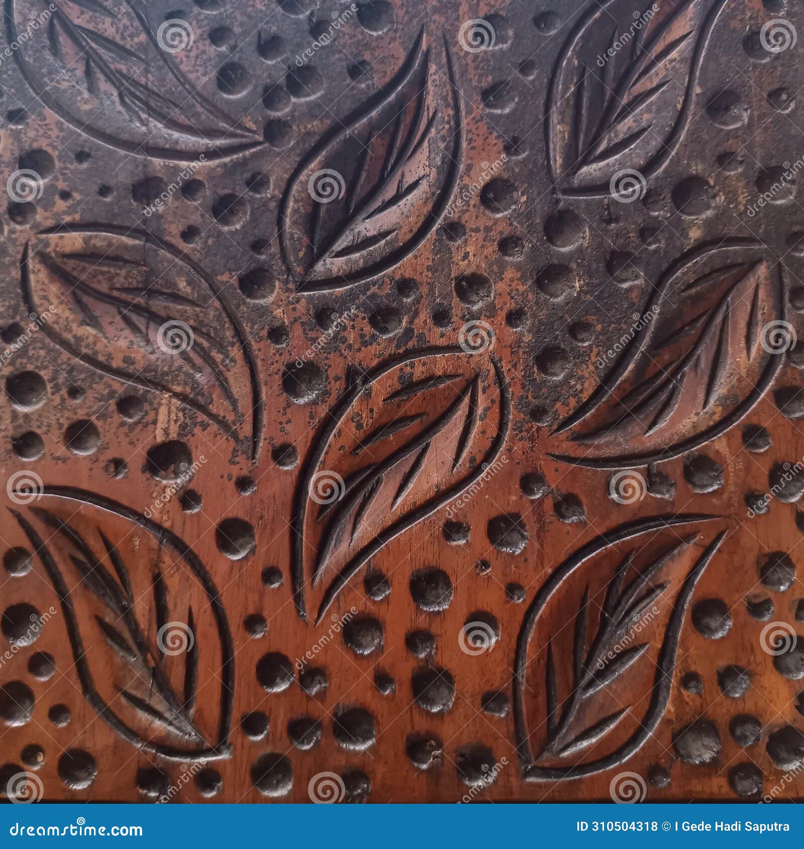 Leaves Pattern in Wood Carving Style Stock Photo - Image of pattern ...
