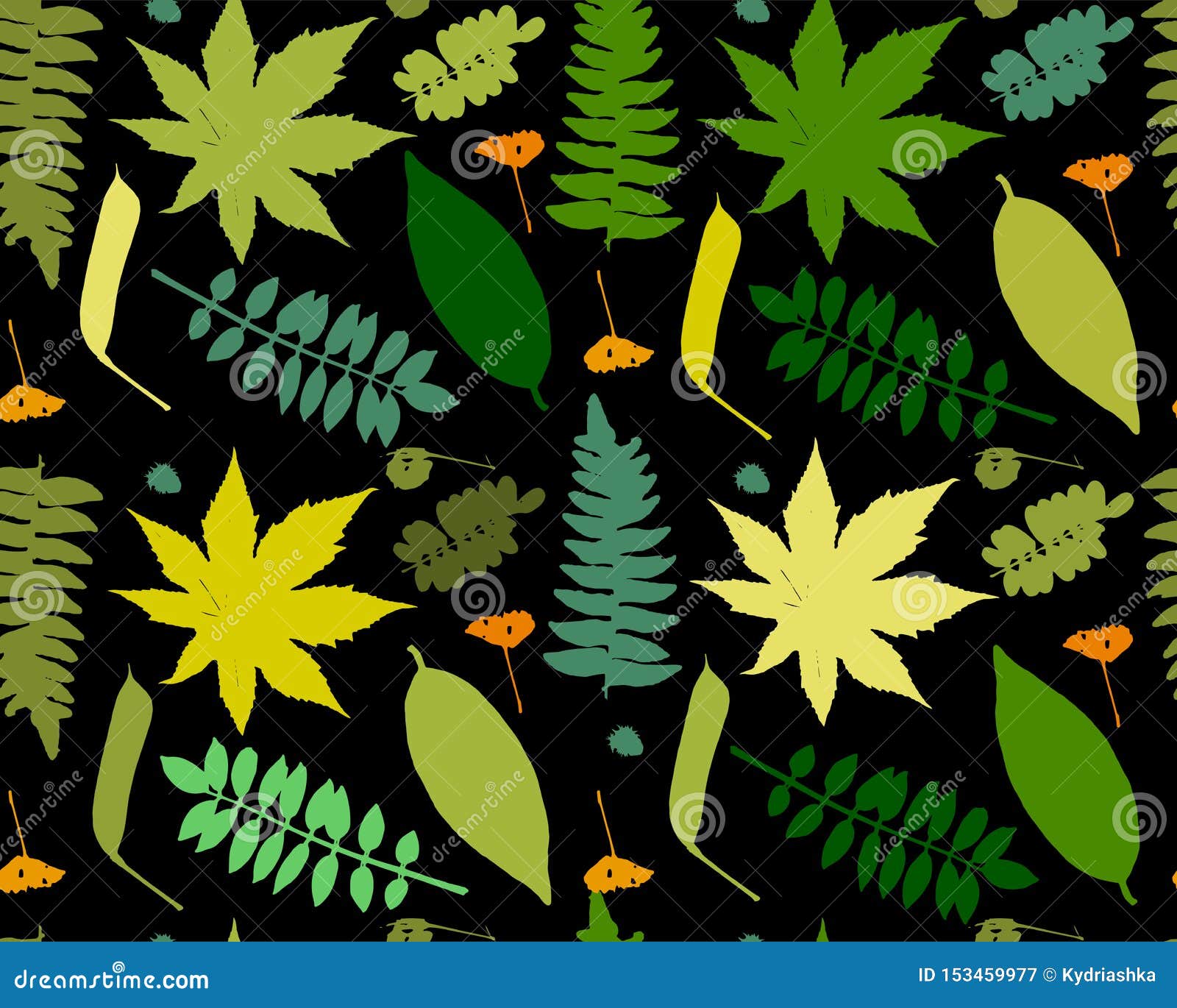 Leaves and Plants, Seamless Pattern for Your Design Stock Vector ...