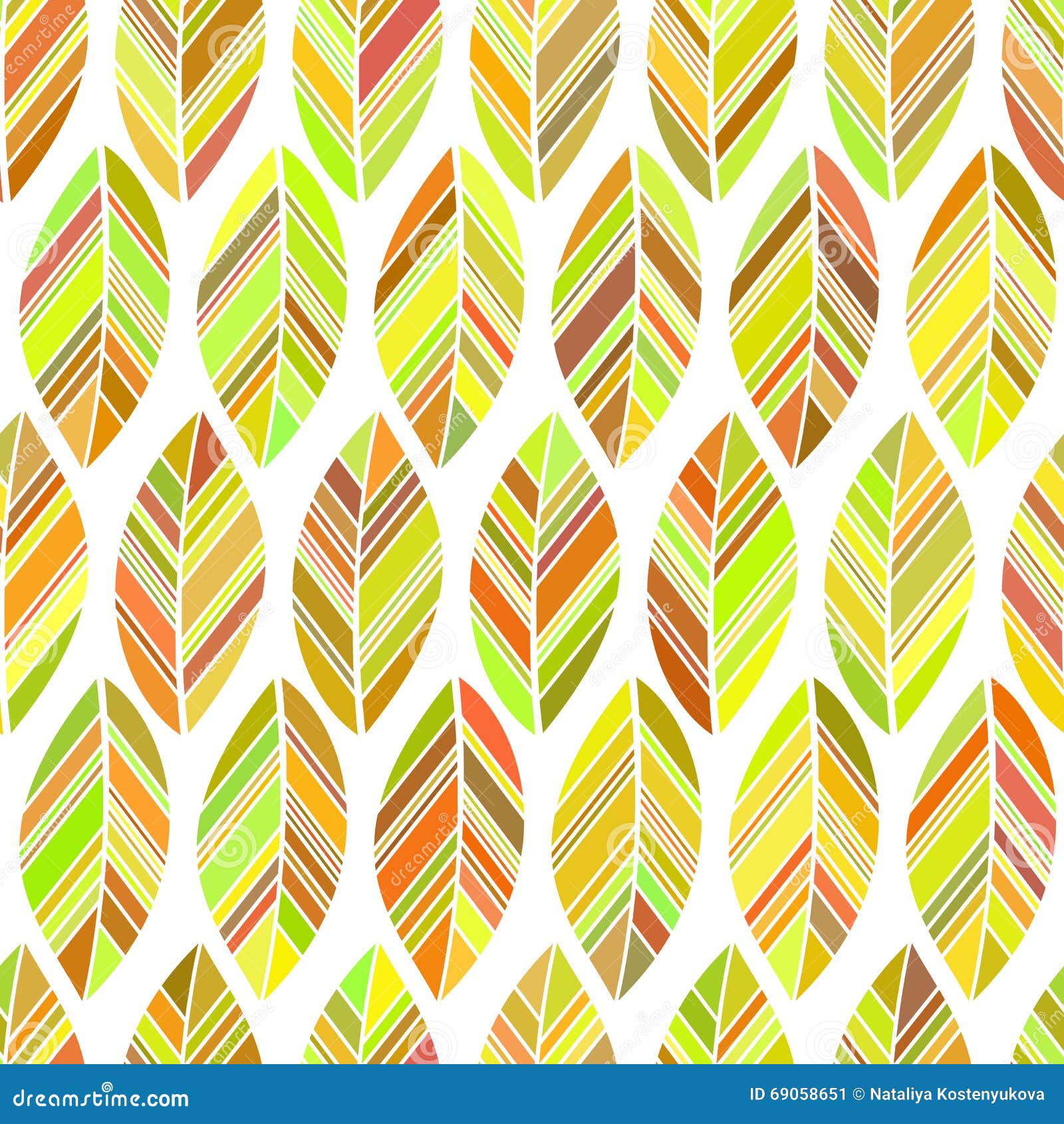 Leaves seamless colored stock vector. Illustration of abstract - 69058651