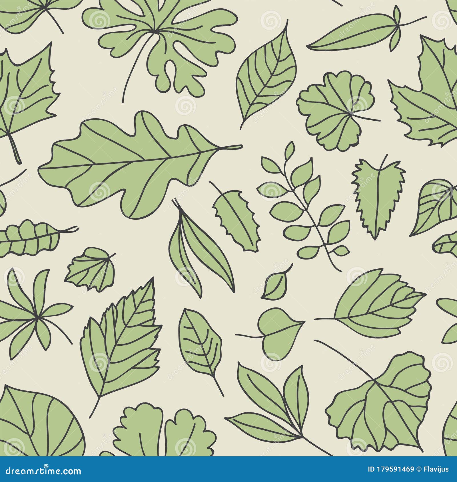 Leaves Seamless Pattern. Fall Leaf Design Stock Vector - Illustration ...