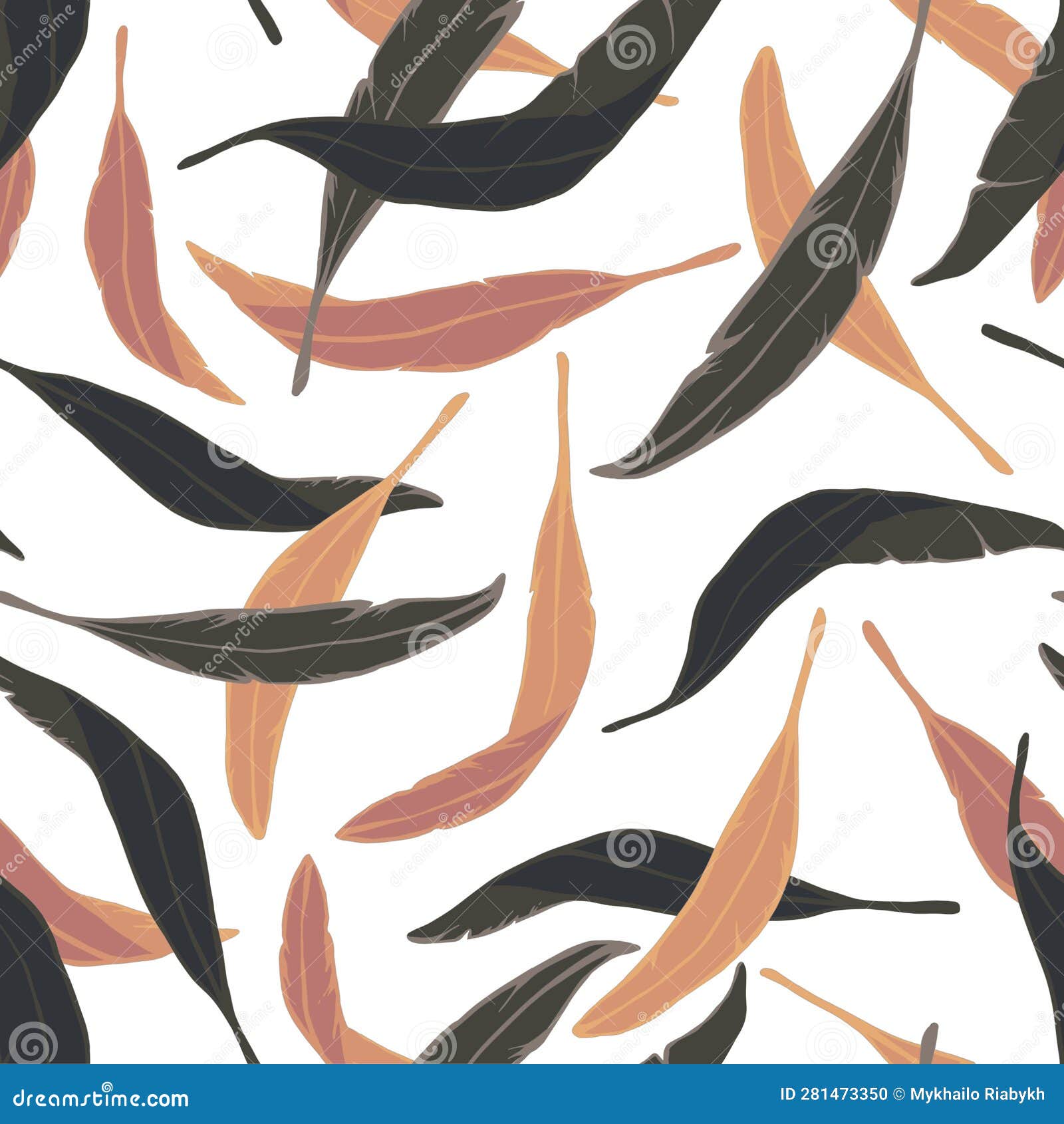 Leaves Seamless Pattern, Floral Pattern, Seamless Botanical Texture ...