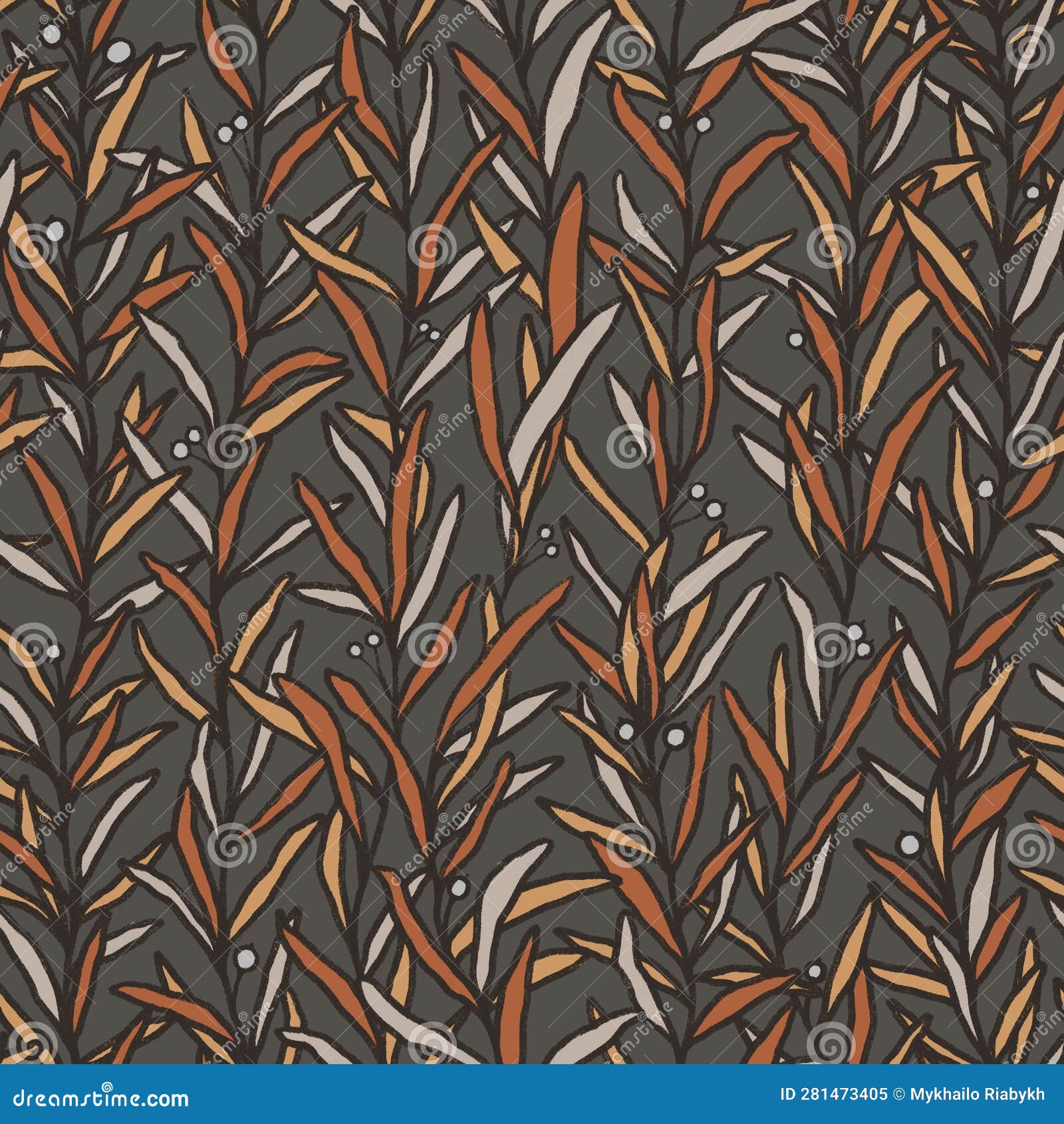 Leaves Seamless Pattern, Floral Pattern, Seamless Botanical Texture ...