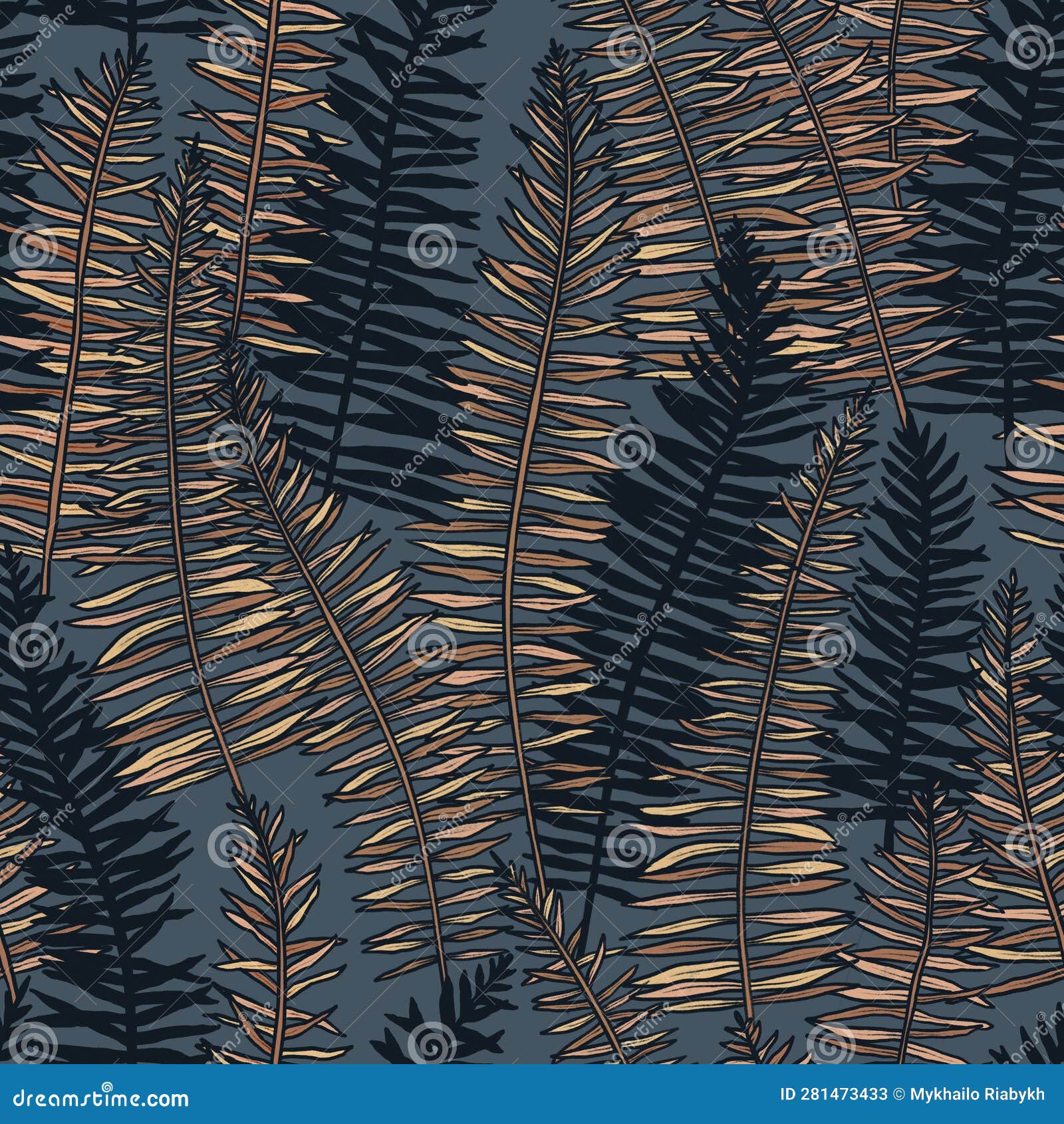 Leaves Seamless Pattern, Floral Pattern, Seamless Botanical Texture ...