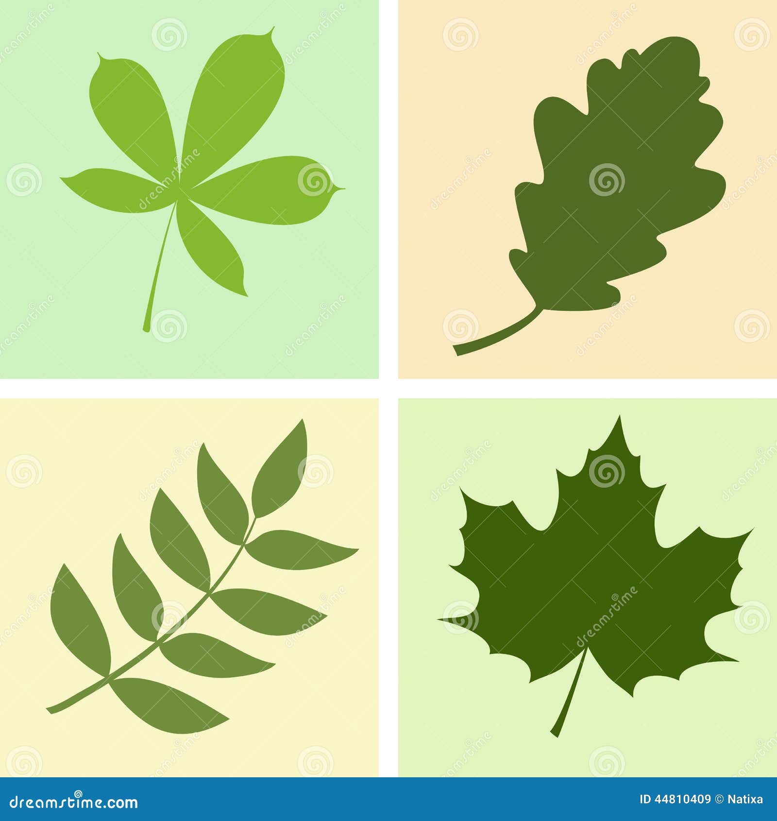 4 leaves stock vector. Illustration of design, ecological - 44810409