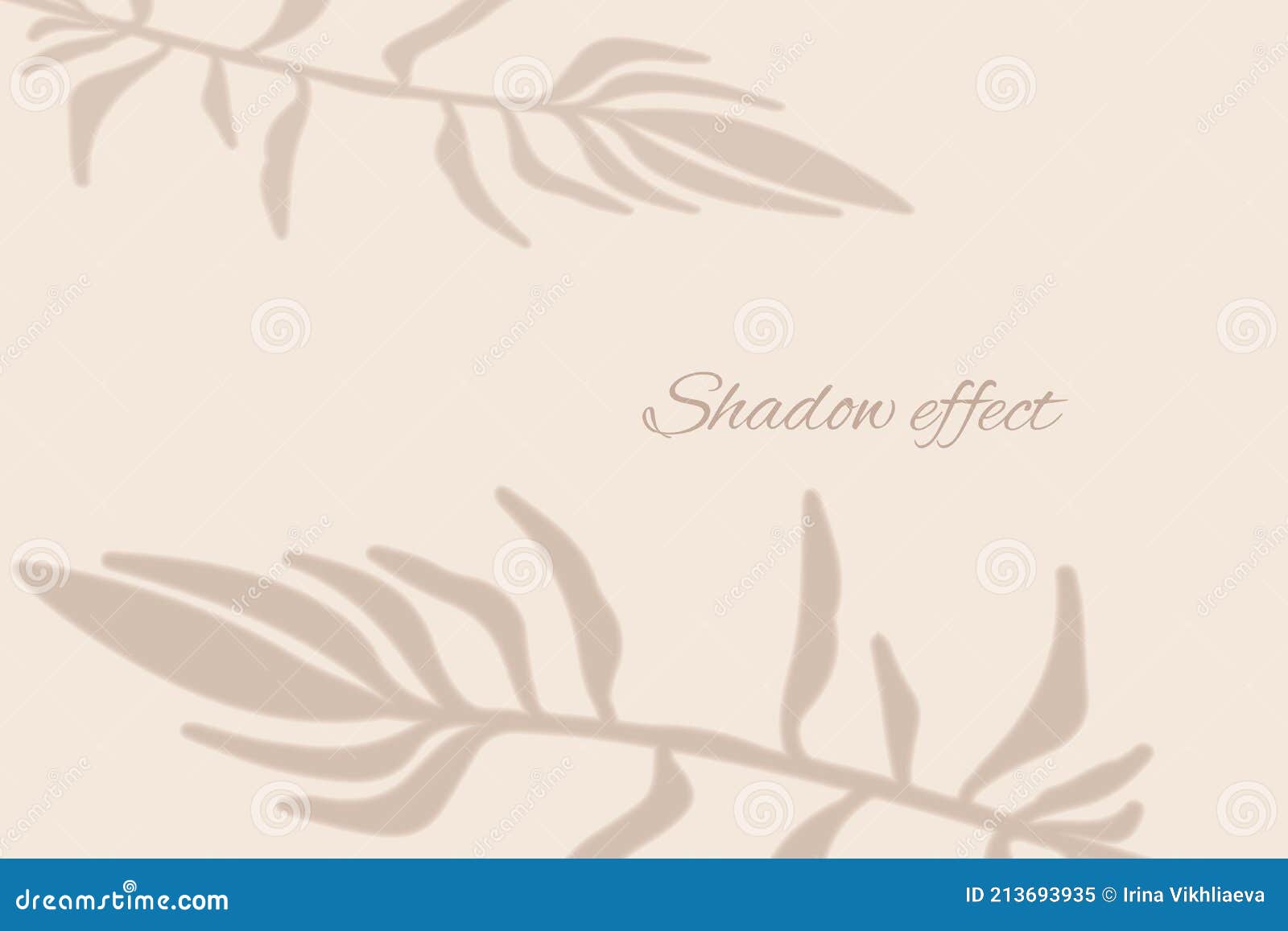 Leaves Shadow Background. the Effect of Overlaying Shadows Stock Vector ...