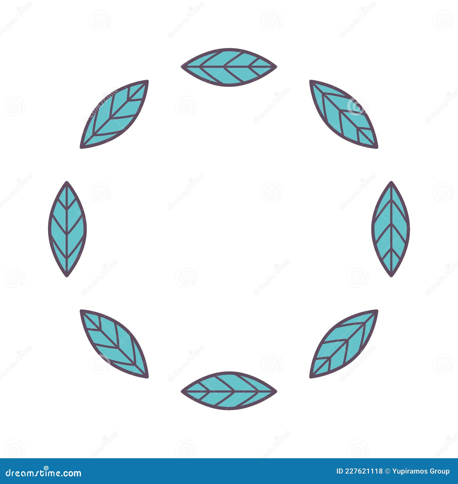 Leaves shaped circle stock vector. Illustration of nature - 227621118