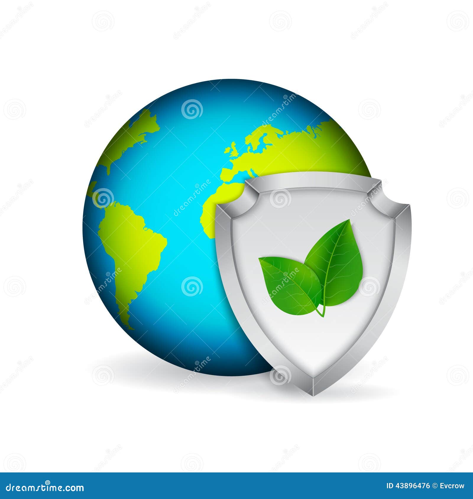 Leaves on shield stock vector. Illustration of decoration - 43896476