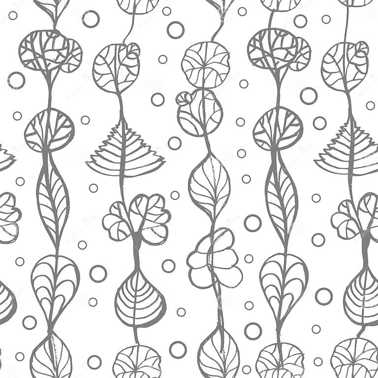 Leaves on a string stock vector. Illustration of botanical - 236477075