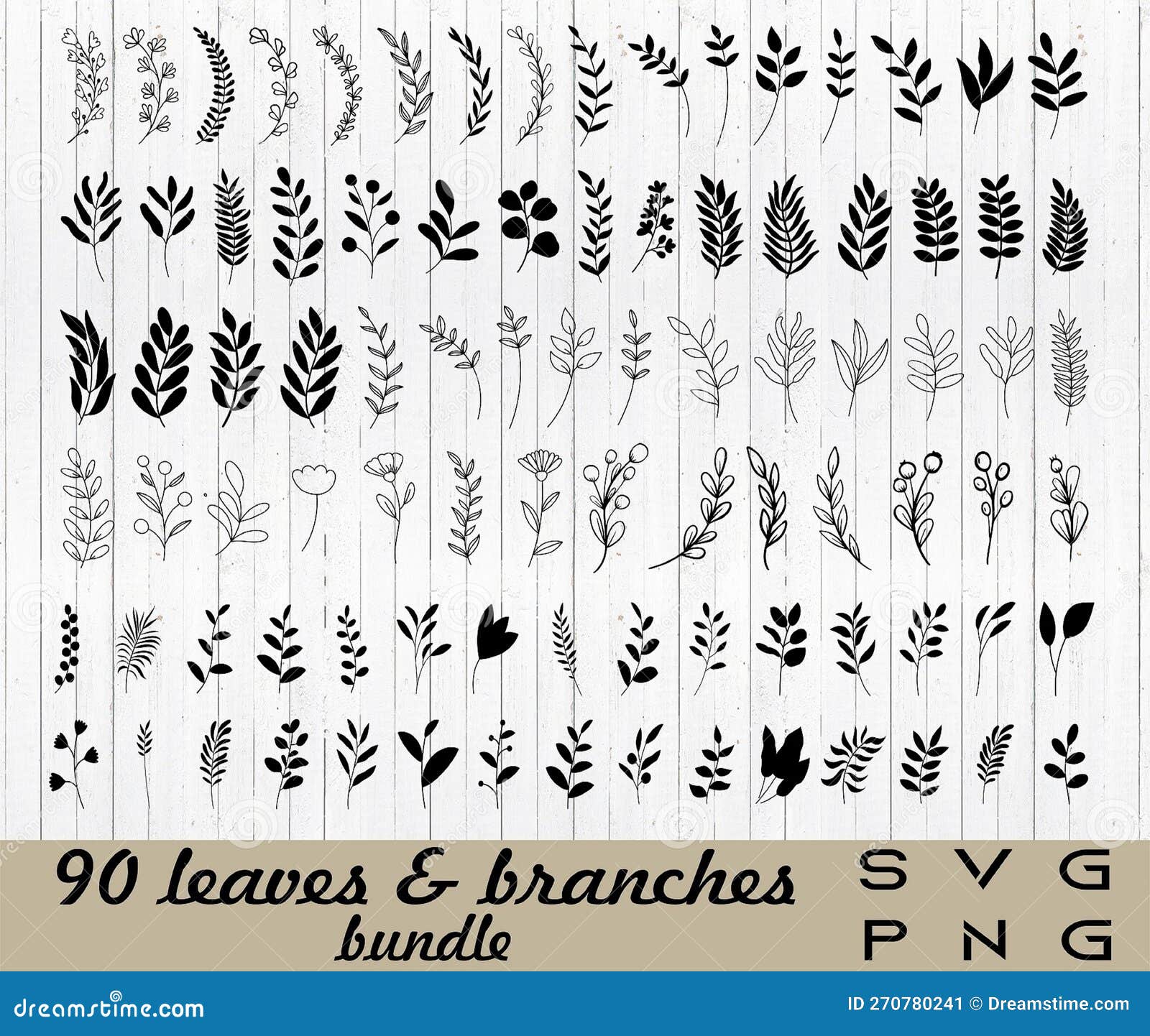 Leaves SVG Bundle stock vector. Illustration of bundle - 270780241