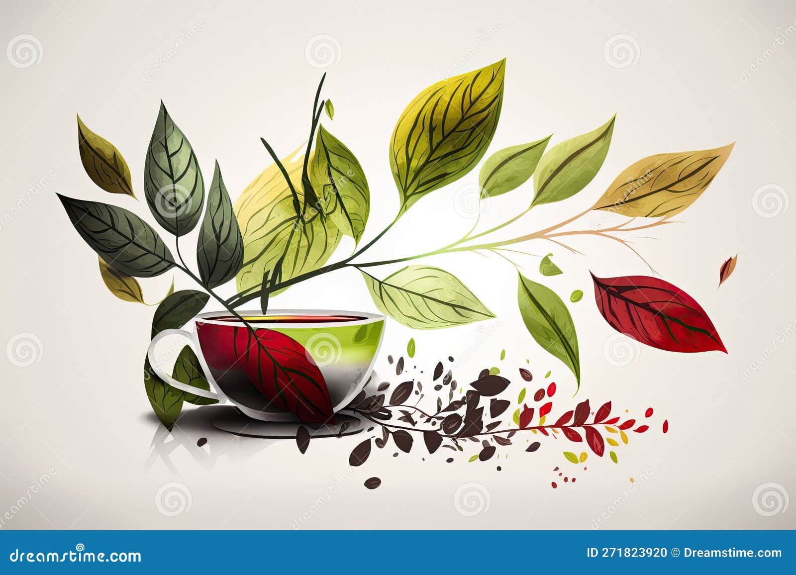 Leaves of Tea. Estate with a Place for Gathering Tea Leaves Stock ...