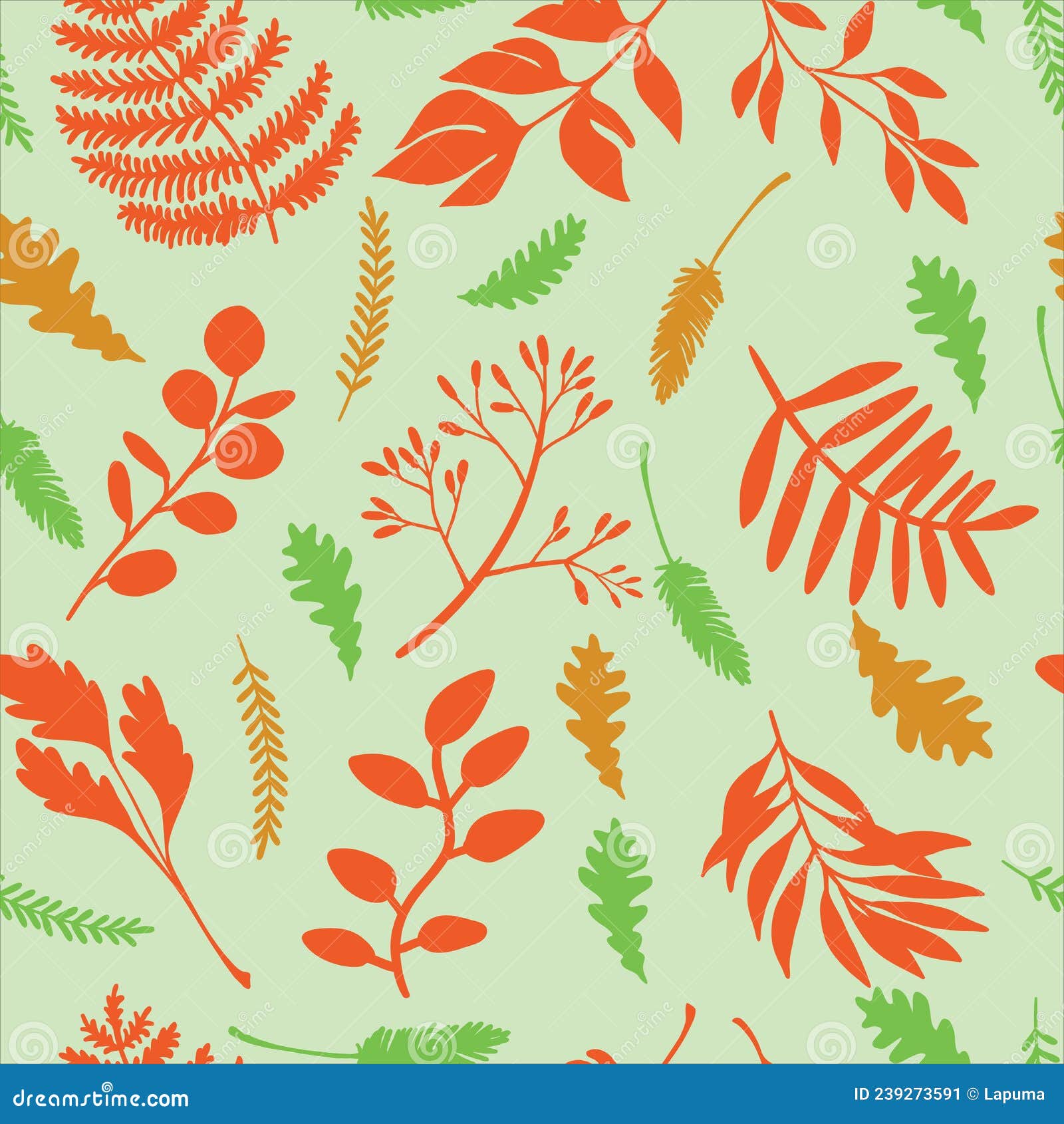 Leaves of Trees, Seamless Pattern, Print Design for Clothing, Textiles ...