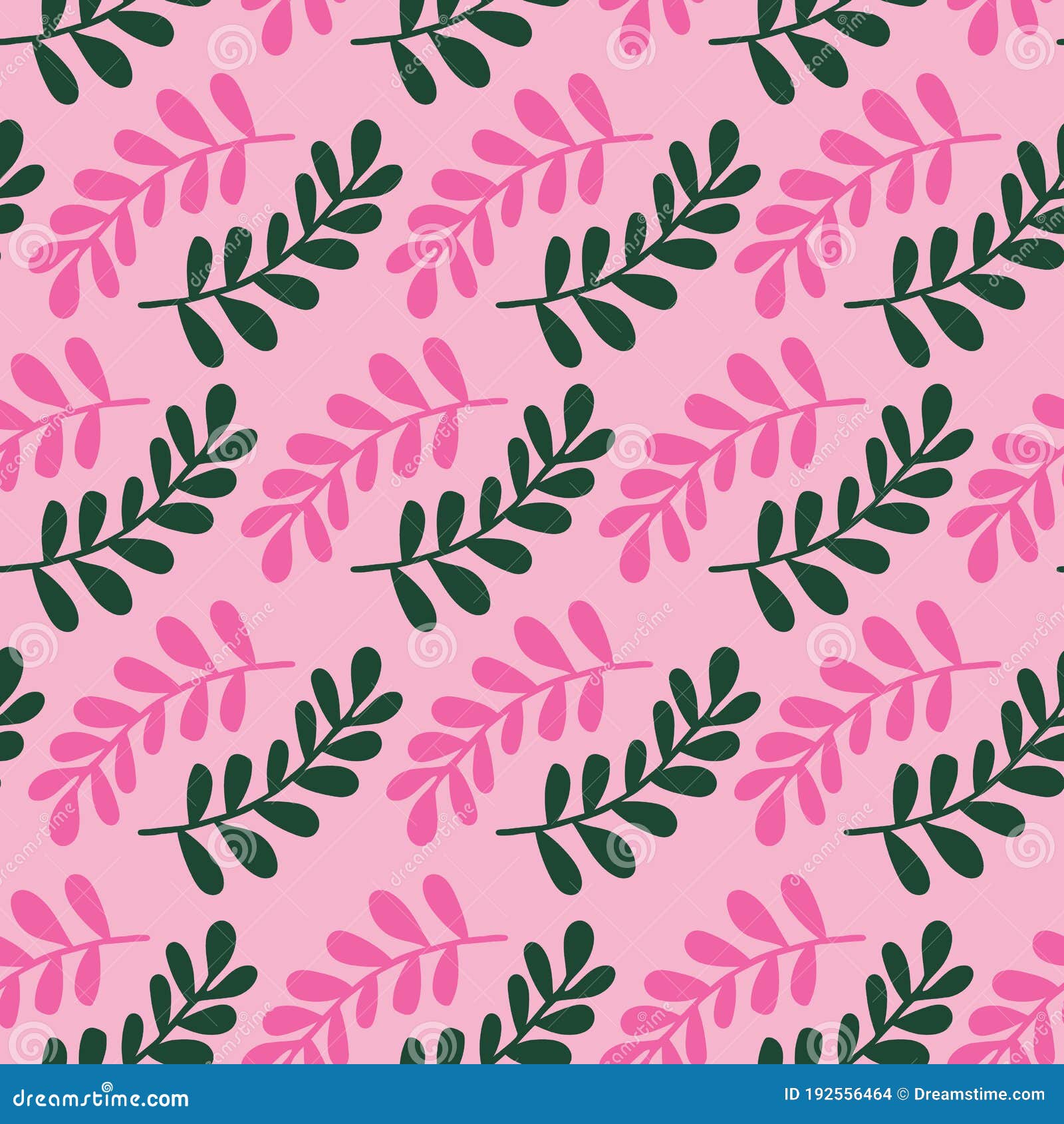 Leaves Vector Repeat Pattern. Perfect for Stationary, Homeware ...